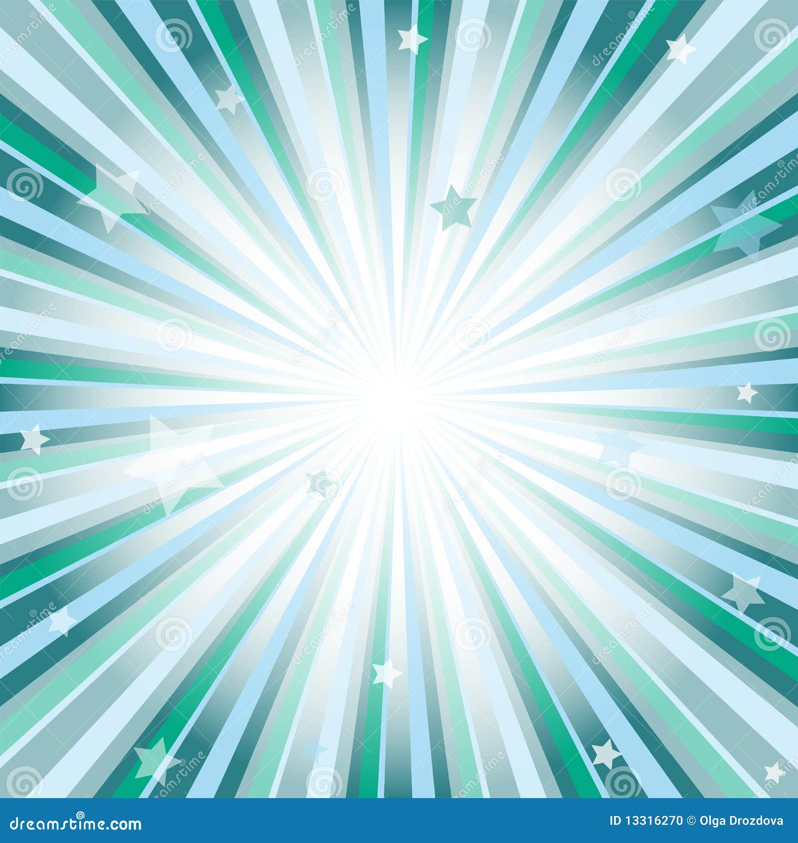 Abstract Bluebackground with Rays Stock Vector - Illustration of green ...