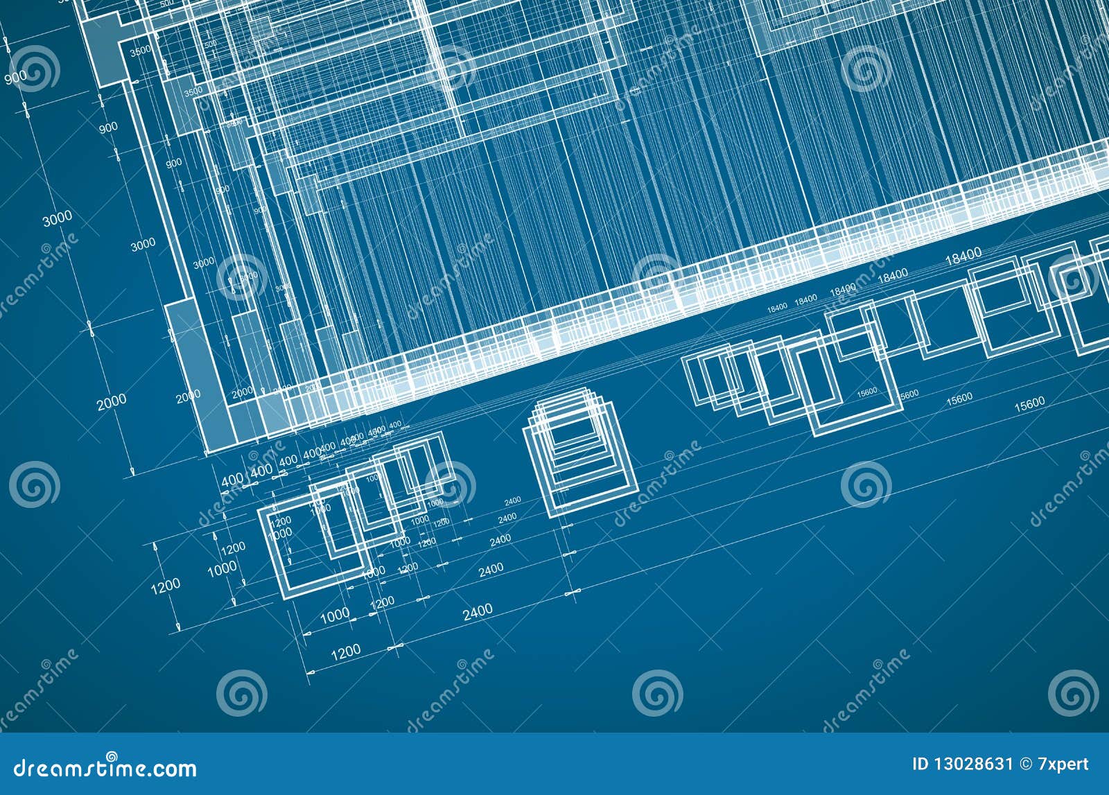 Abstract blueprint stock illustration. Illustration of office - 13028631
