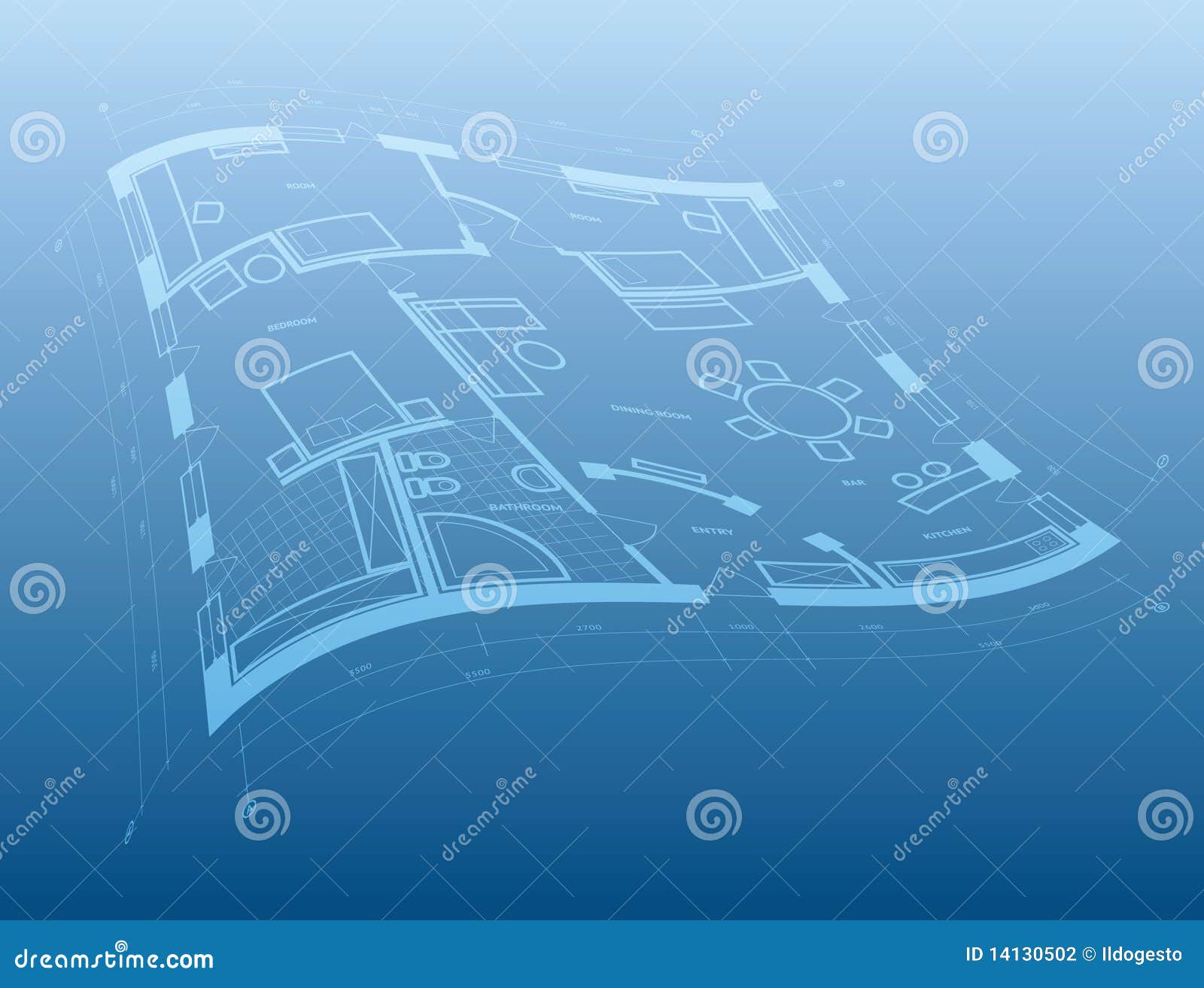 Abstract blueprint stock vector. Illustration of real - 14130502