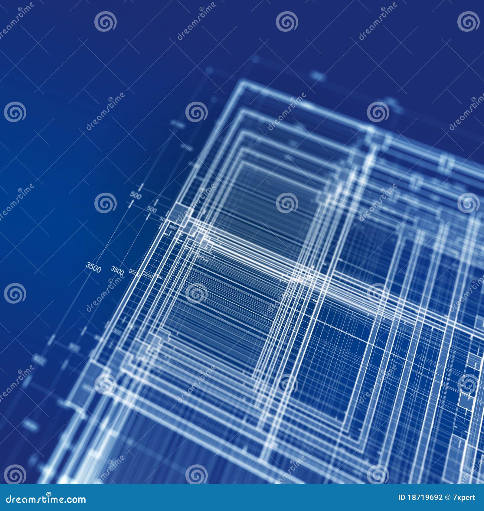Abstract blueprint stock illustration. Illustration of engineering ...