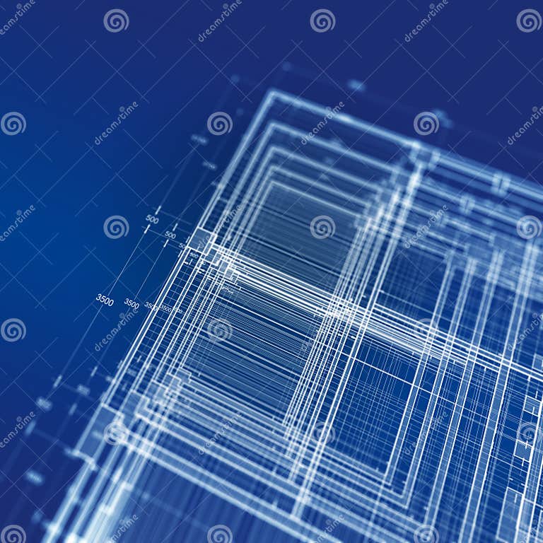 Abstract blueprint stock illustration. Illustration of engineering ...