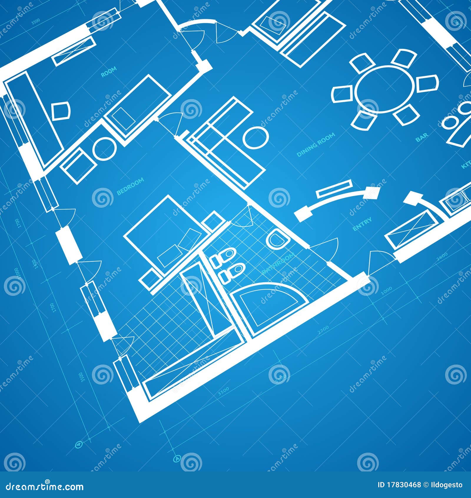 Abstract Blueprint Background Stock Vector - Illustration of ...