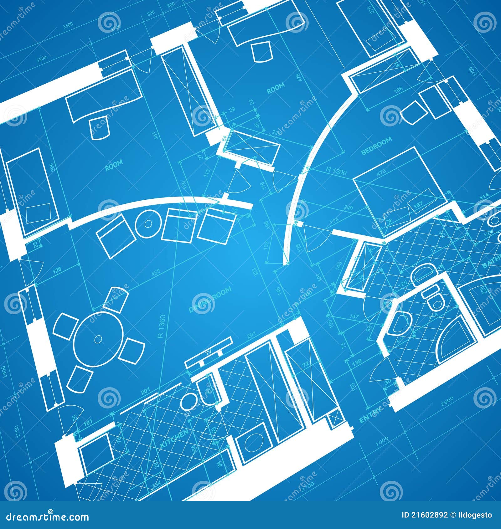 Cog And Blueprint Background Cartoon Vector | CartoonDealer.com #5629931