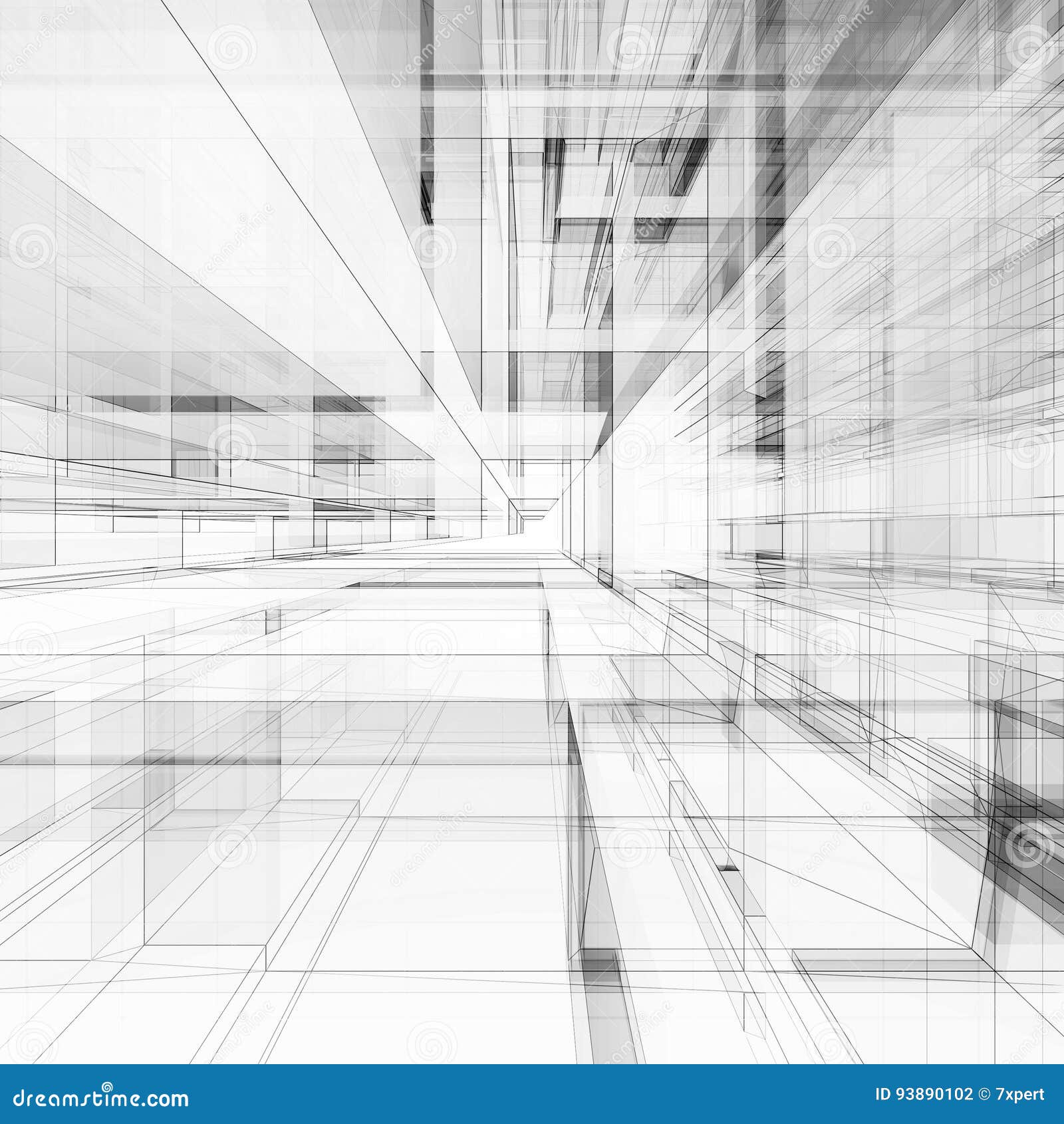 Abstract blueprint stock illustration. Illustration of design - 93890102