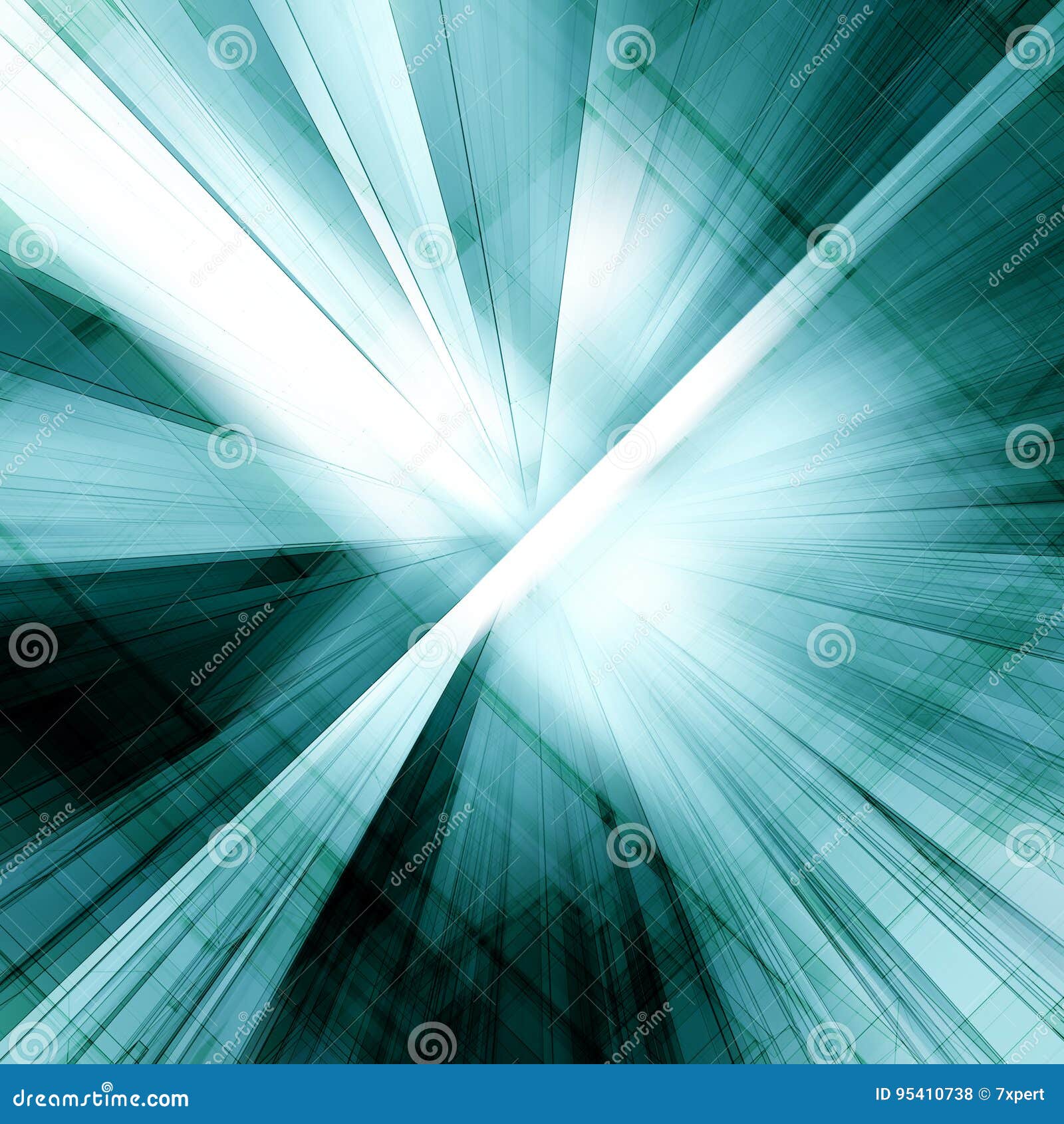 Abstract blueprint 3d stock illustration. Illustration of perspective ...