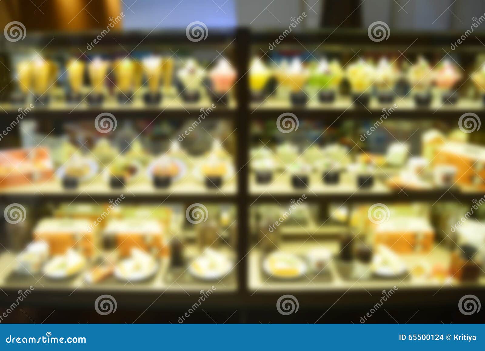Abstract Blur Background of Cake on Shelf in Supermar Stock Photo ...