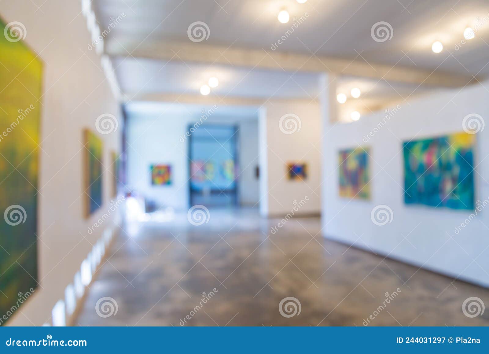 Abstract Blur Contemporary Art Gallery Background Stock Image - Image ...