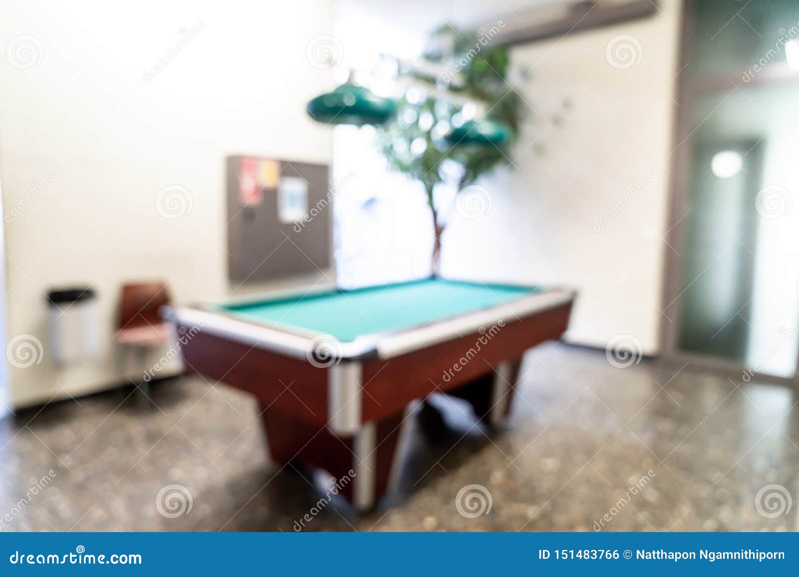 Abstract Blur and Defocused Pool Table in Hotel Stock Photo - Image of ...