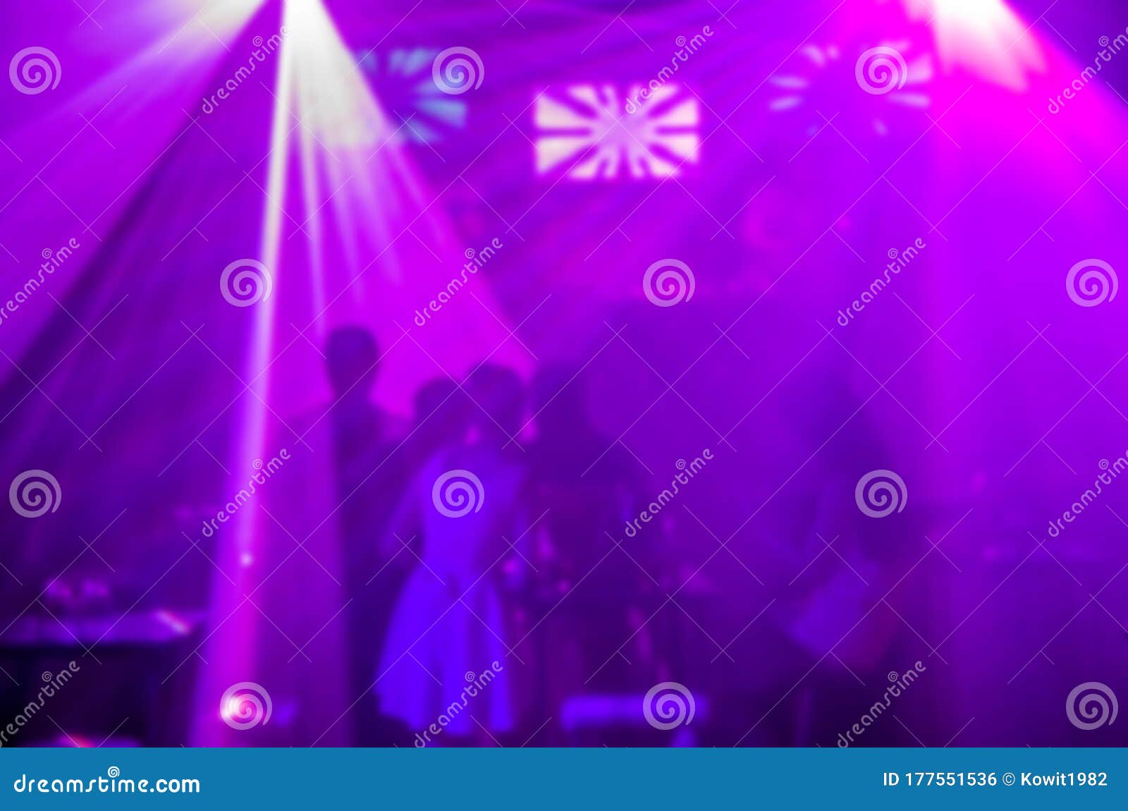 Abstract Blur Light and Silhouette in Club Party is Blurred for ...