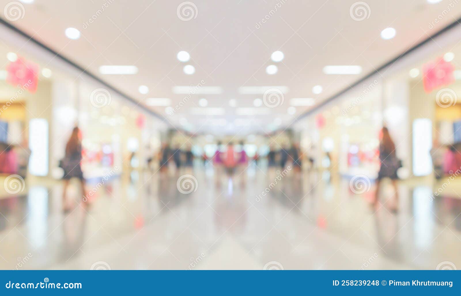 Abstract Blur Modern Shopping Mall Interior Background Stock Photo ...