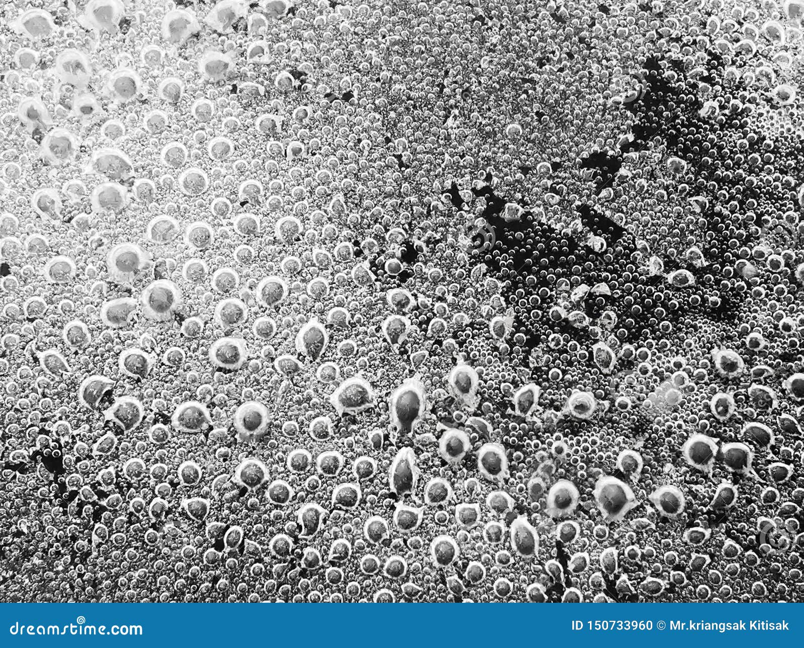 Abstract Blur Steam Bubbles at the Bottom Surface of the Pan Stock ...