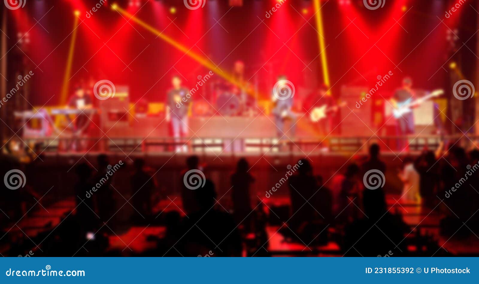 Blurred Artist Rocker Singer on Stage Stock Photo - Image of artist ...