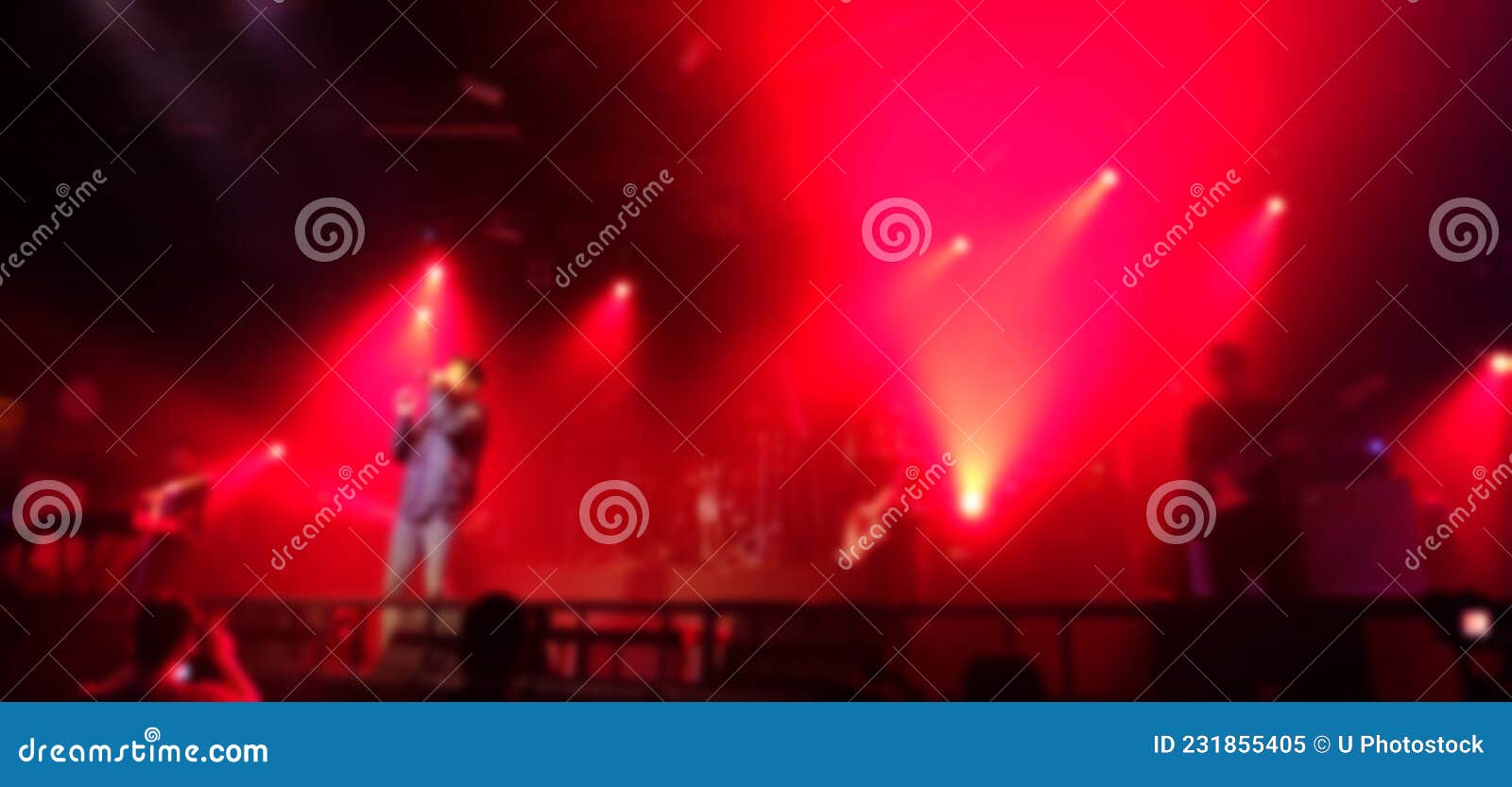 Blurred Artist Rocker Singer on Stage Stock Image - Image of blur ...