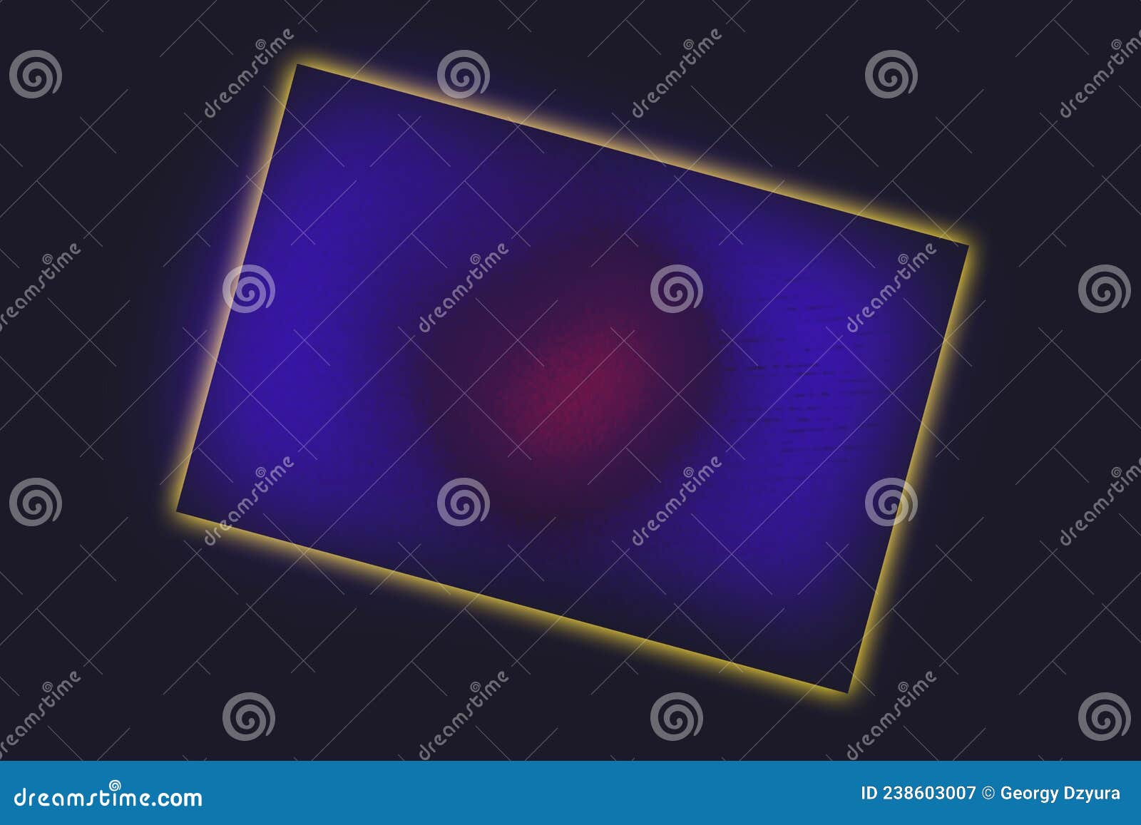 Abstract Blurred Background with a Glowing Red Spot on the Blue ...