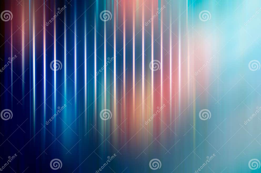 Abstract Blurred Background, Parallel Light Lines on a Dark Blue Stock ...