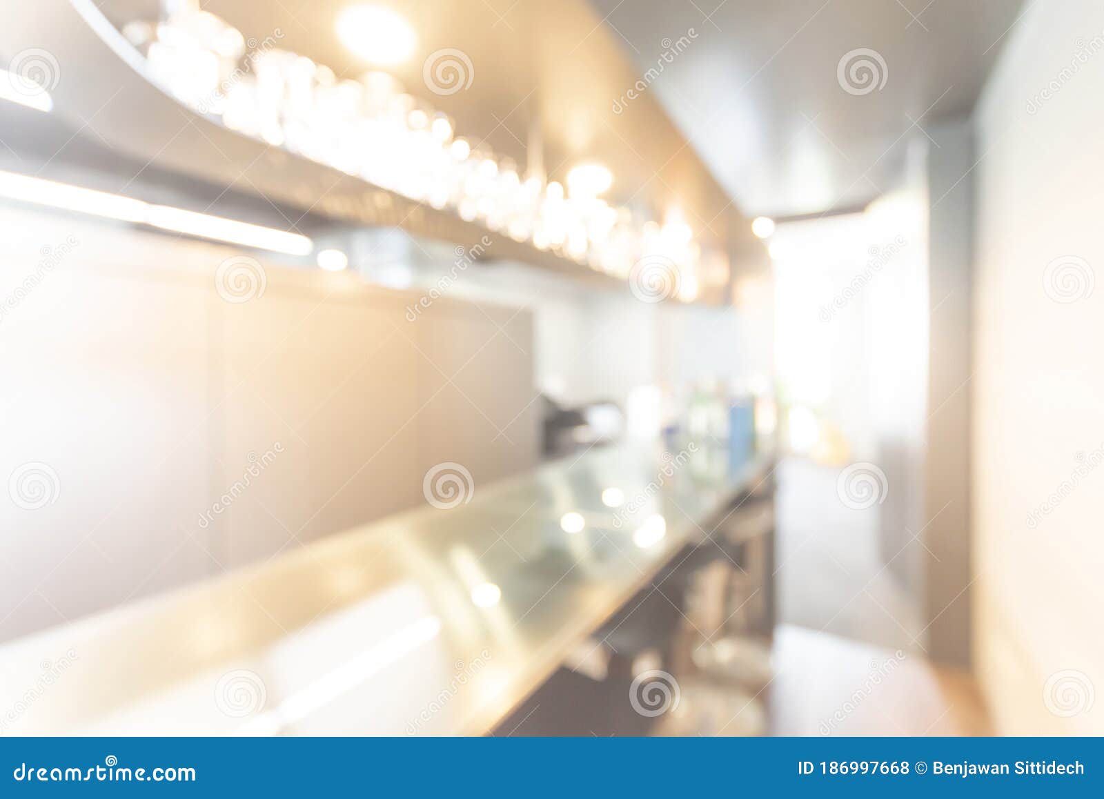 Abstract Blurred Bar Counter Interior Background Stock Photo - Image of ...