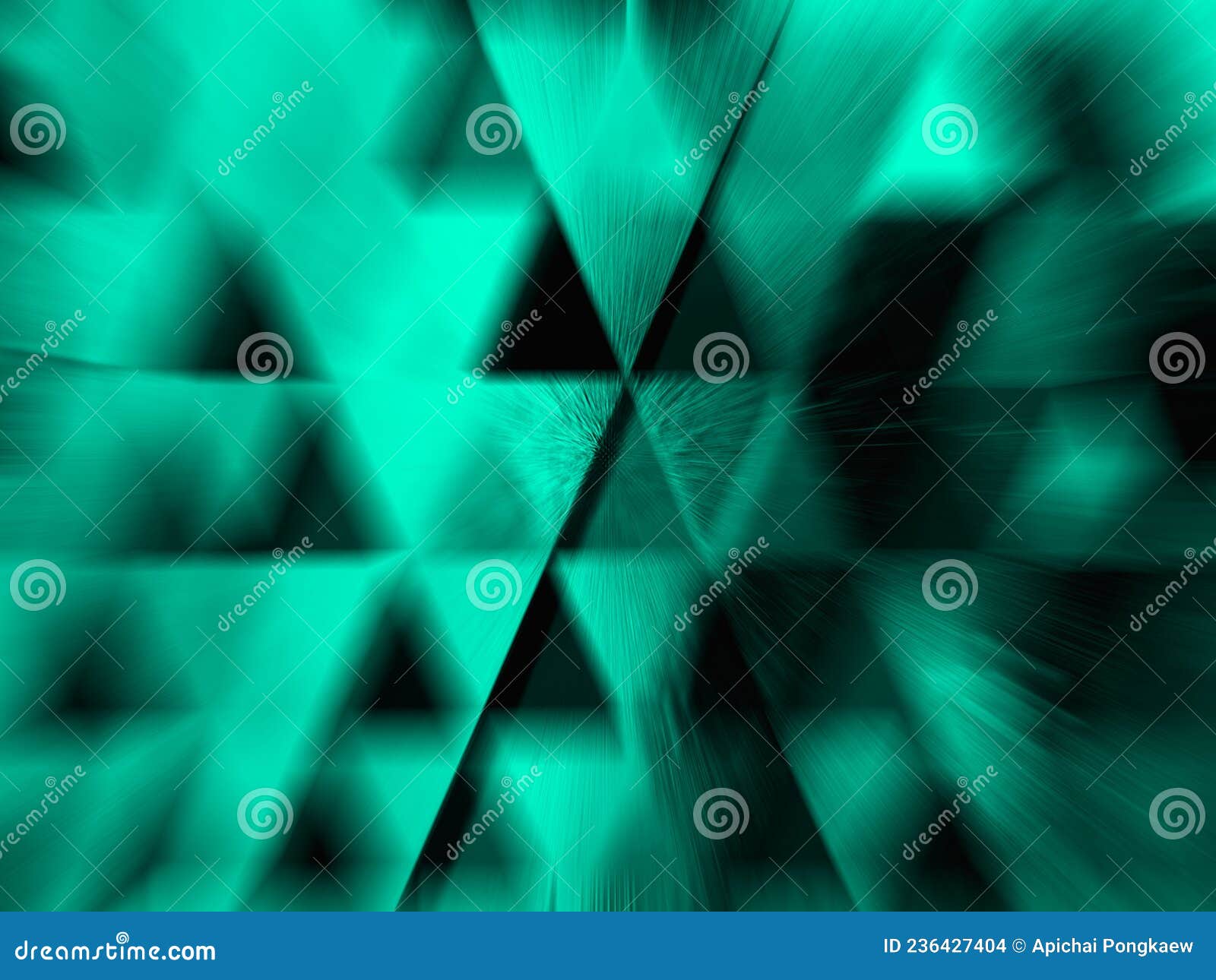 Abstract Blurred Black and Cyan Geometric Background with Triangles ...