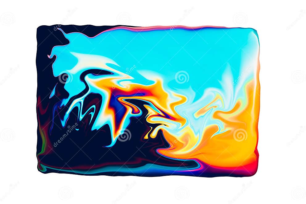 Abstract and Blurred Blots of Rectangular Shapes on a White Background ...