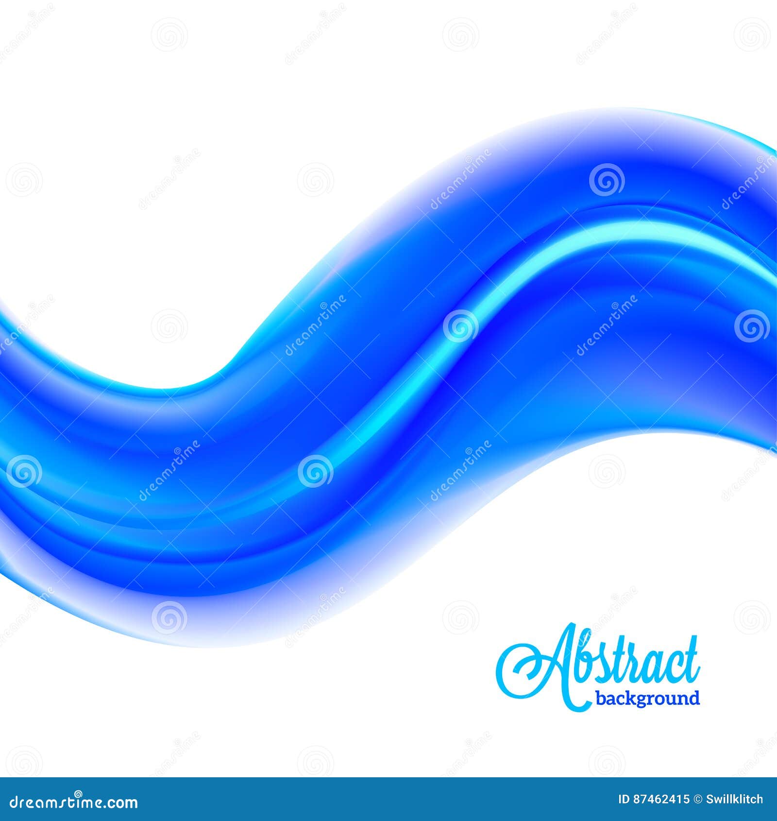 Abstract Blurred Blue Flow Background Stock Vector - Illustration of ...