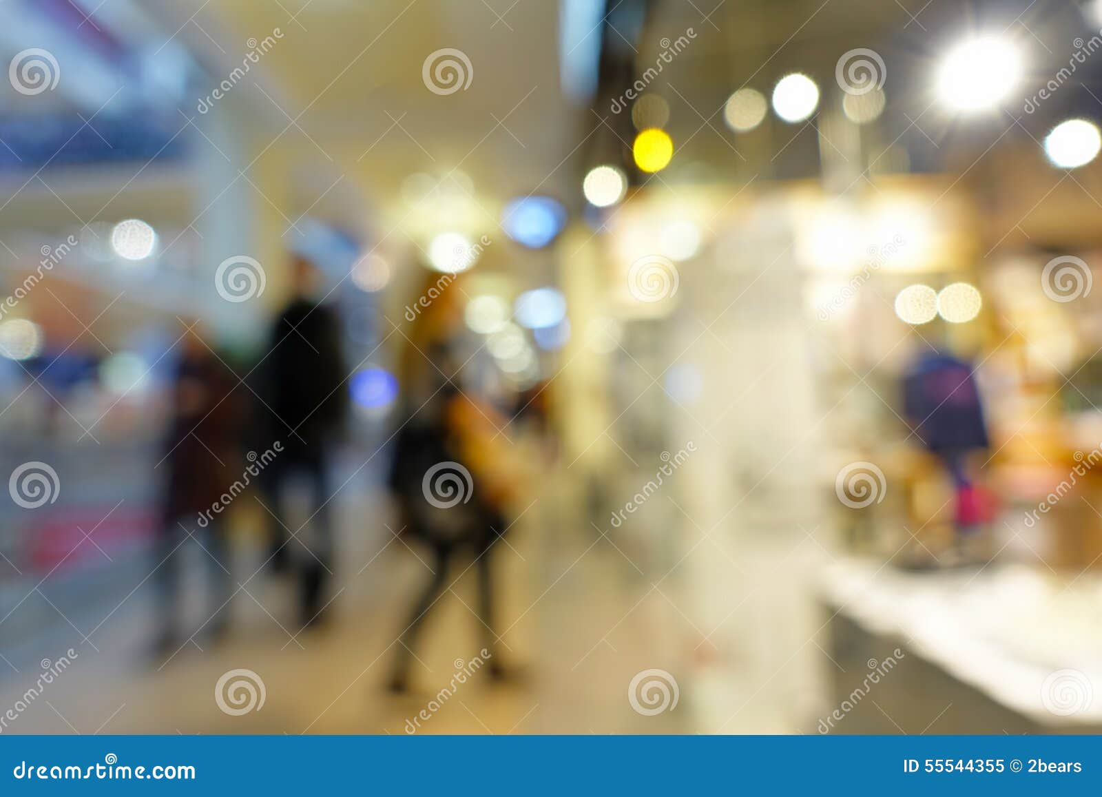Abstract Blurred Bokeh Background of Shopping Mall Stock Image - Image ...