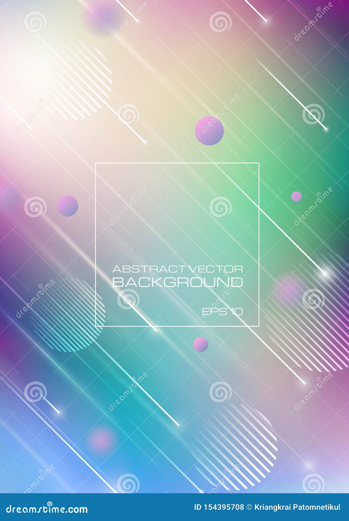 Abstract Blurred Colors Background with Geometric Shapes Stock Vector ...