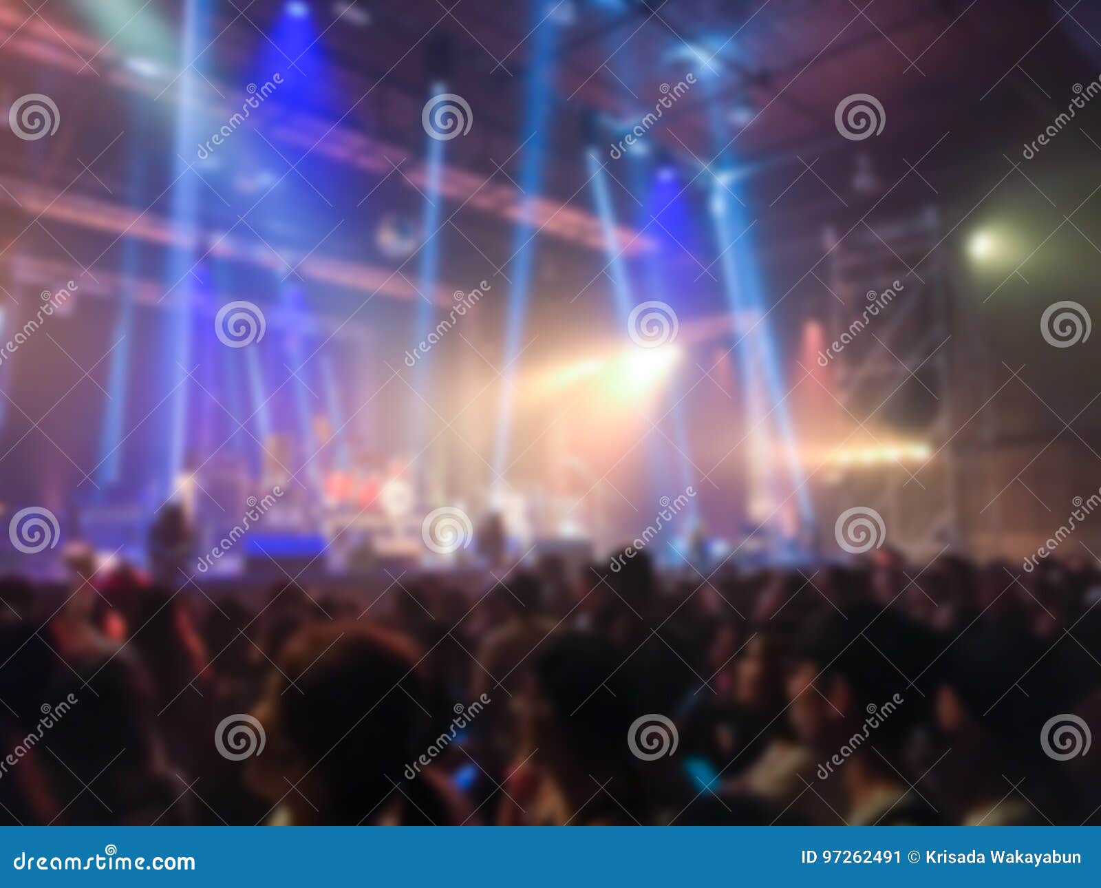 Abstract Blurred of Concert in Small Club . Stock Image - Image of ...