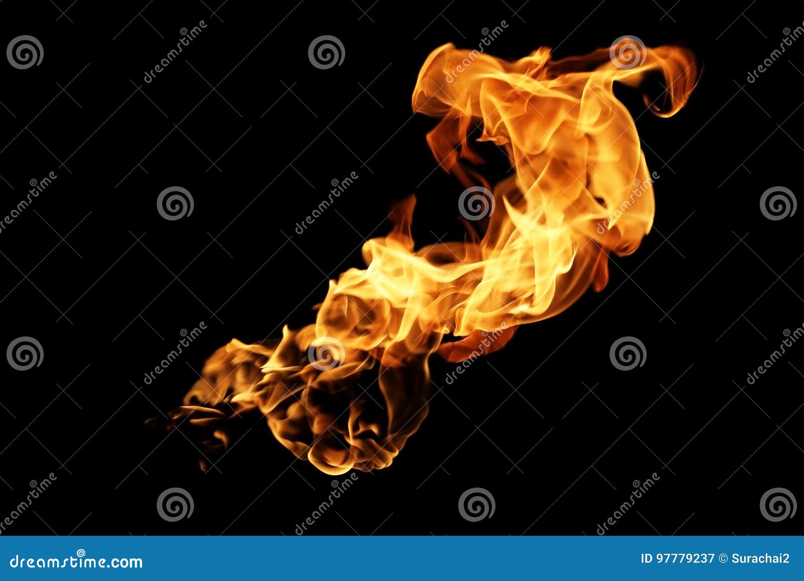 Abstract Blurred Fire Flames Isolated On Black Royalty-Free Stock Photo ...