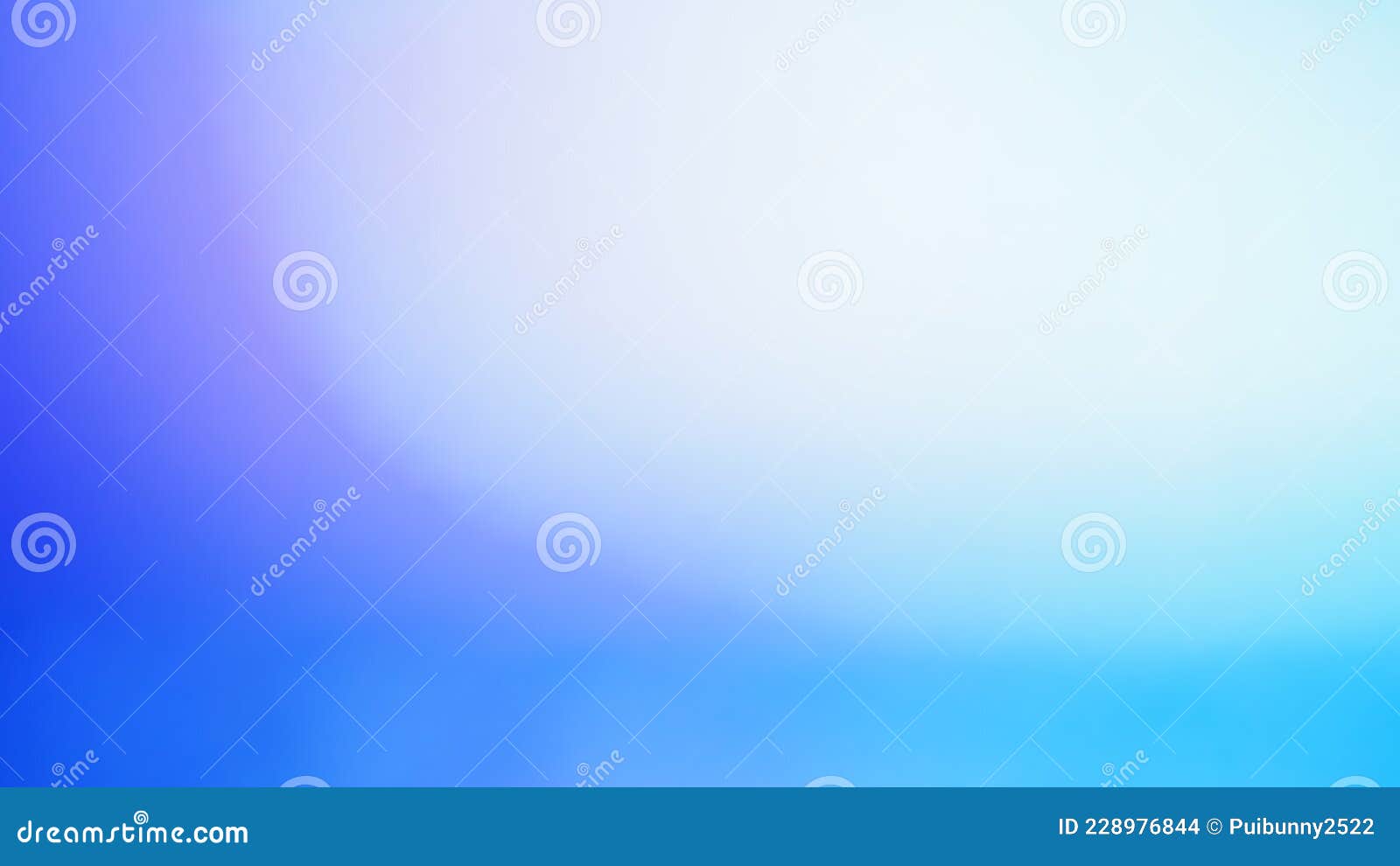 Abstract Blurred Gradient Background. Monotone Color Blue or Sky Blue ...