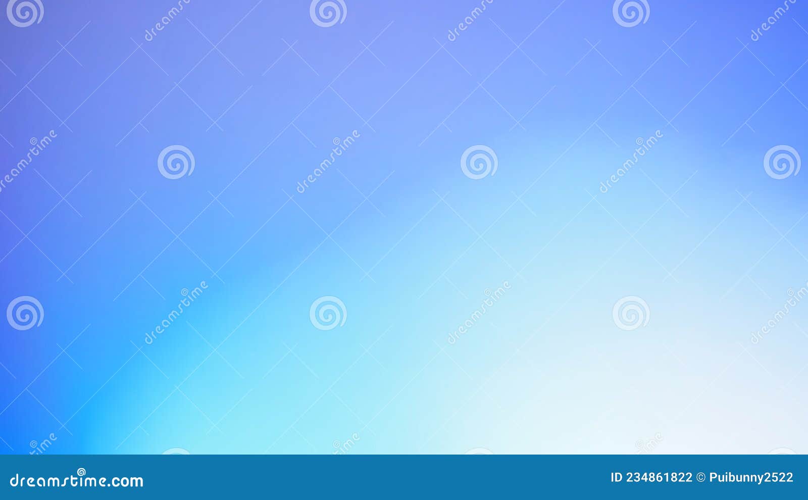 Abstract Blurred Gradient Background. Monotone Color Blue or Sky Blue ...