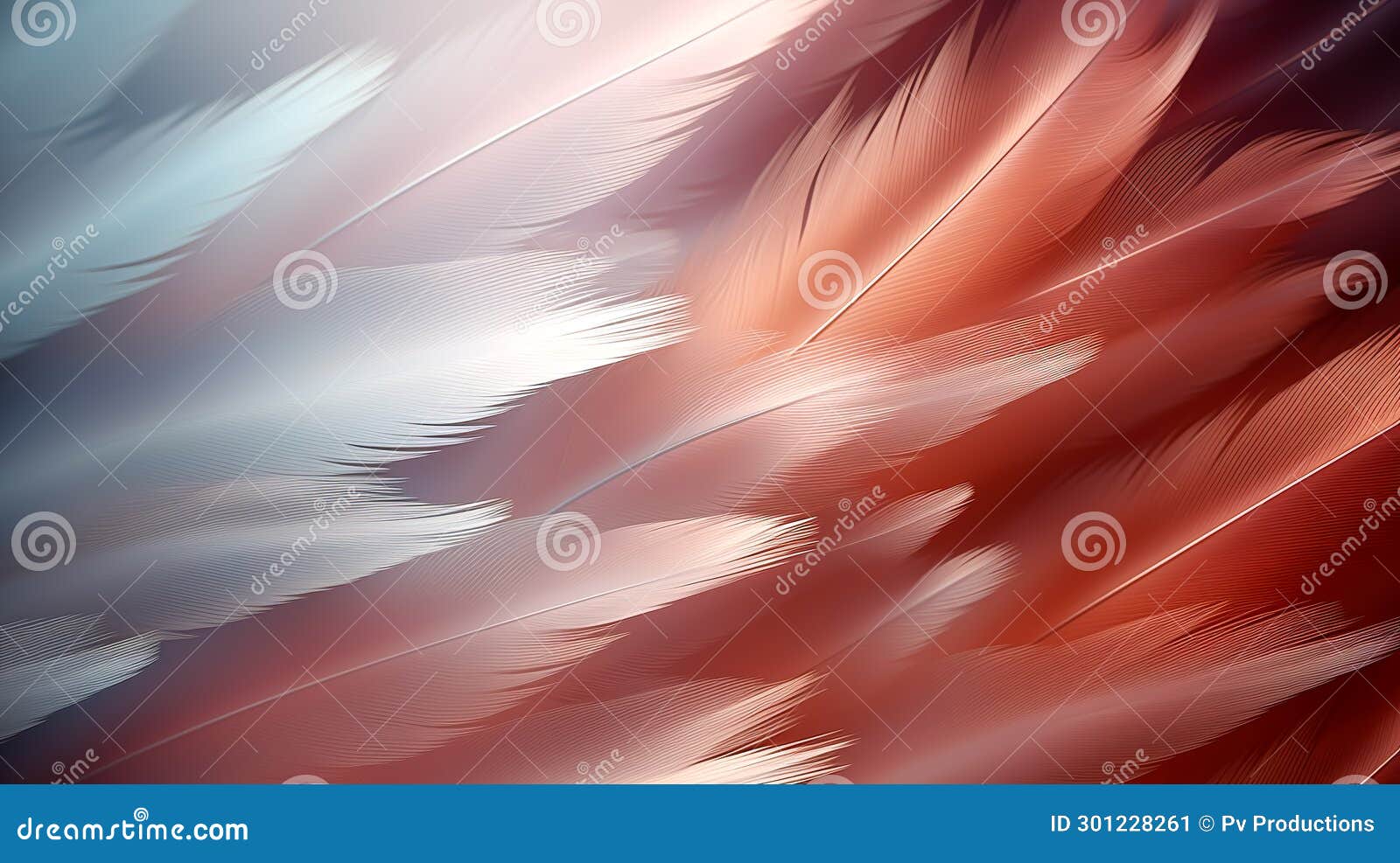 Abstract Blurred Gradient Background with Wild Bird Feathers. Stock ...