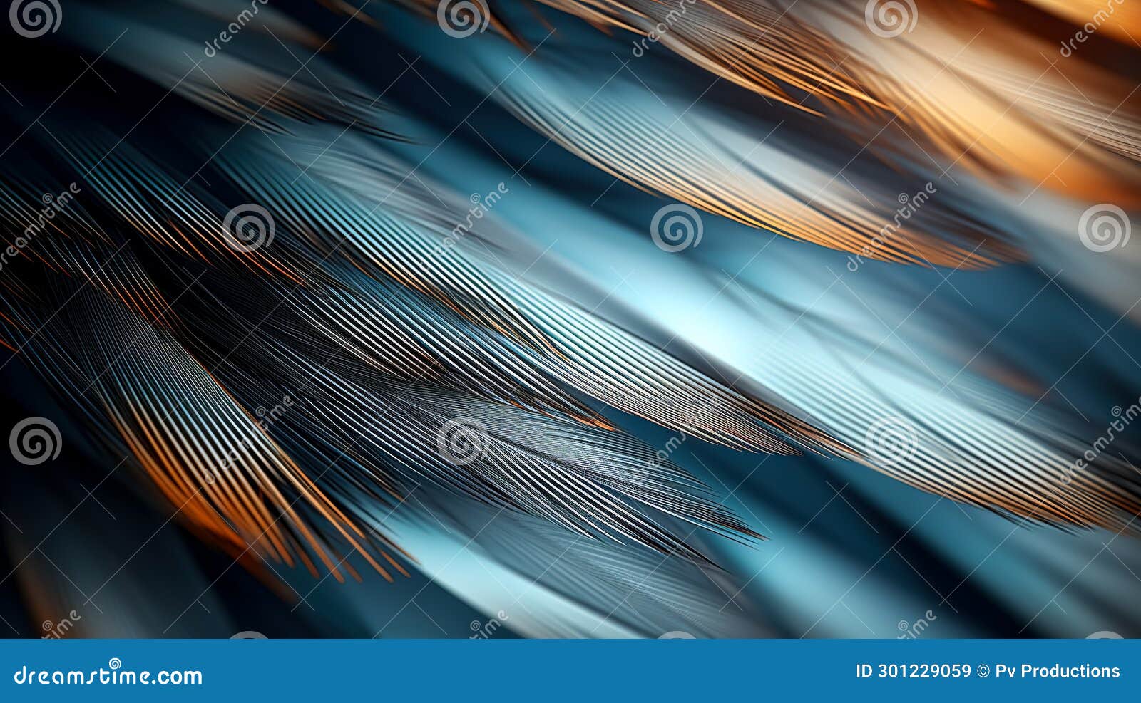 Abstract Blurred Gradient Background with Wild Bird Feathers. Stock ...