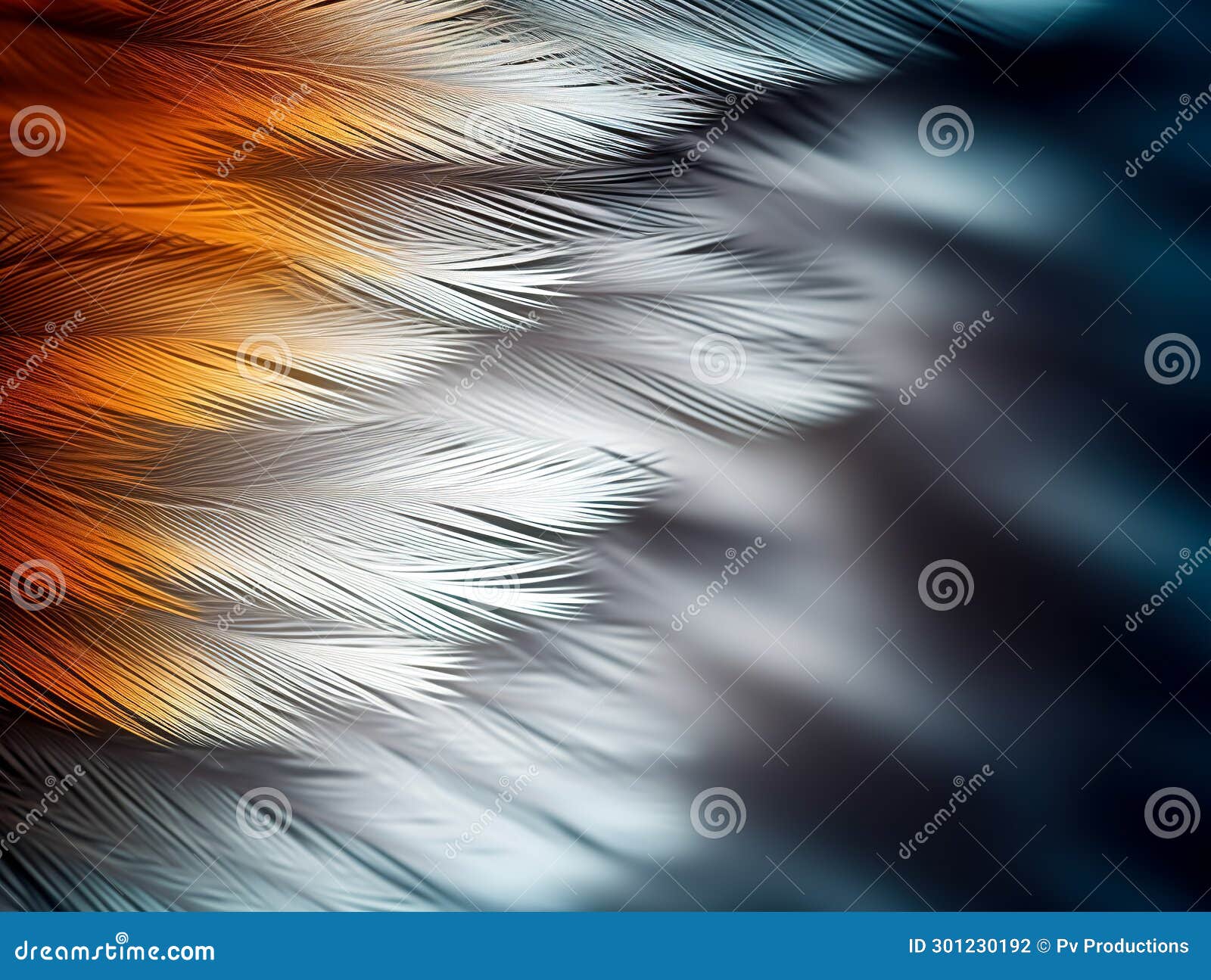 Abstract Blurred Gradient Background with Wild Bird Feathers. Stock ...