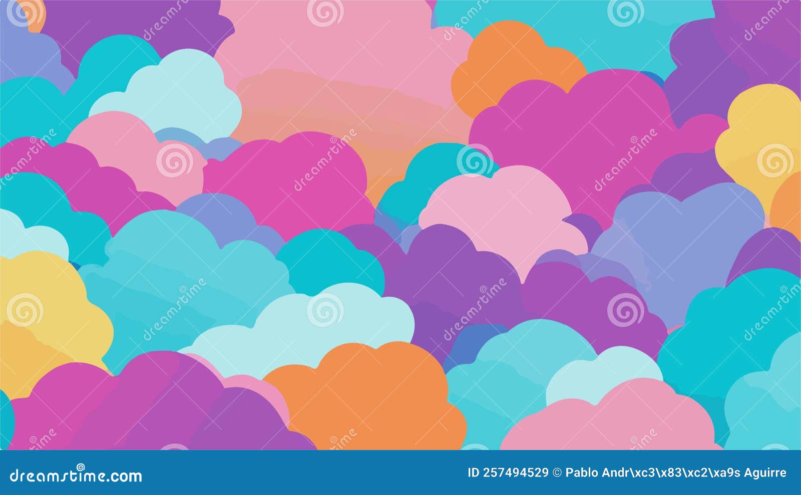 Abstract Blurred Gradient. Colorful Clouds Wallpaper Stock Vector ...