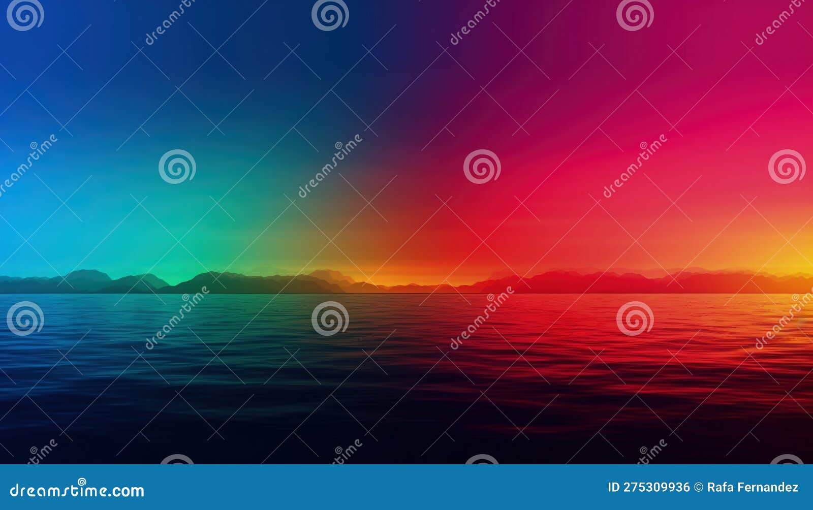 Abstract Blurred Gradient Horizon. Generative AI Stock Illustration ...
