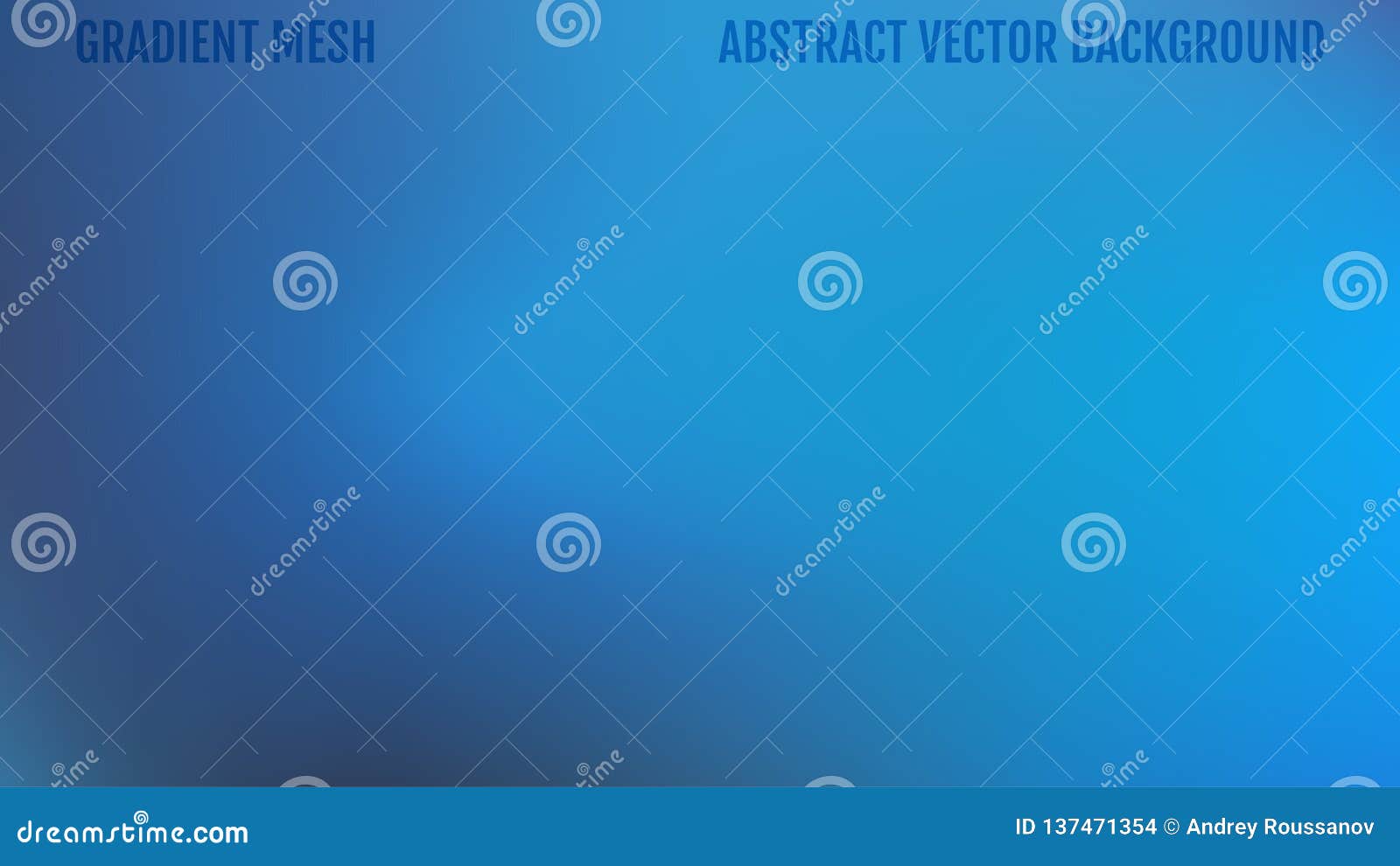 Abstract Blurred Gradient Mesh Background in Blue Colors. Smooth Banner ...