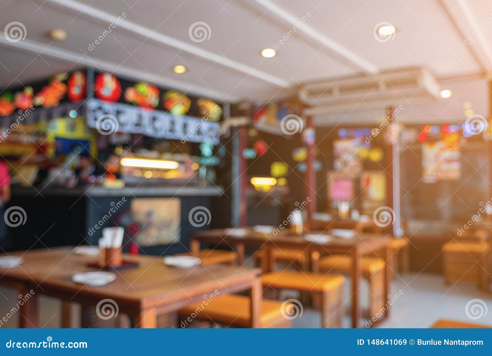 Abstract Blurred Image of Japanese Restaurant, for Background Usage ...
