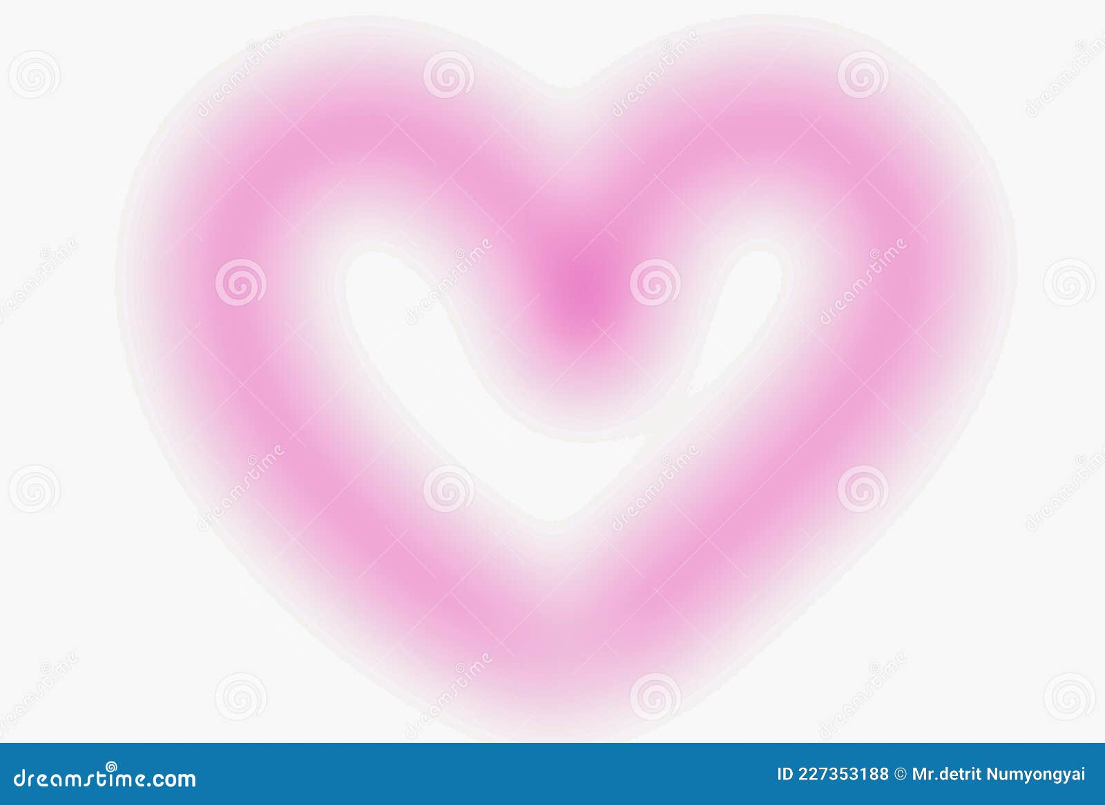 Abstract Blurred Pink Draw Heart for Valentines Stock Illustration ...