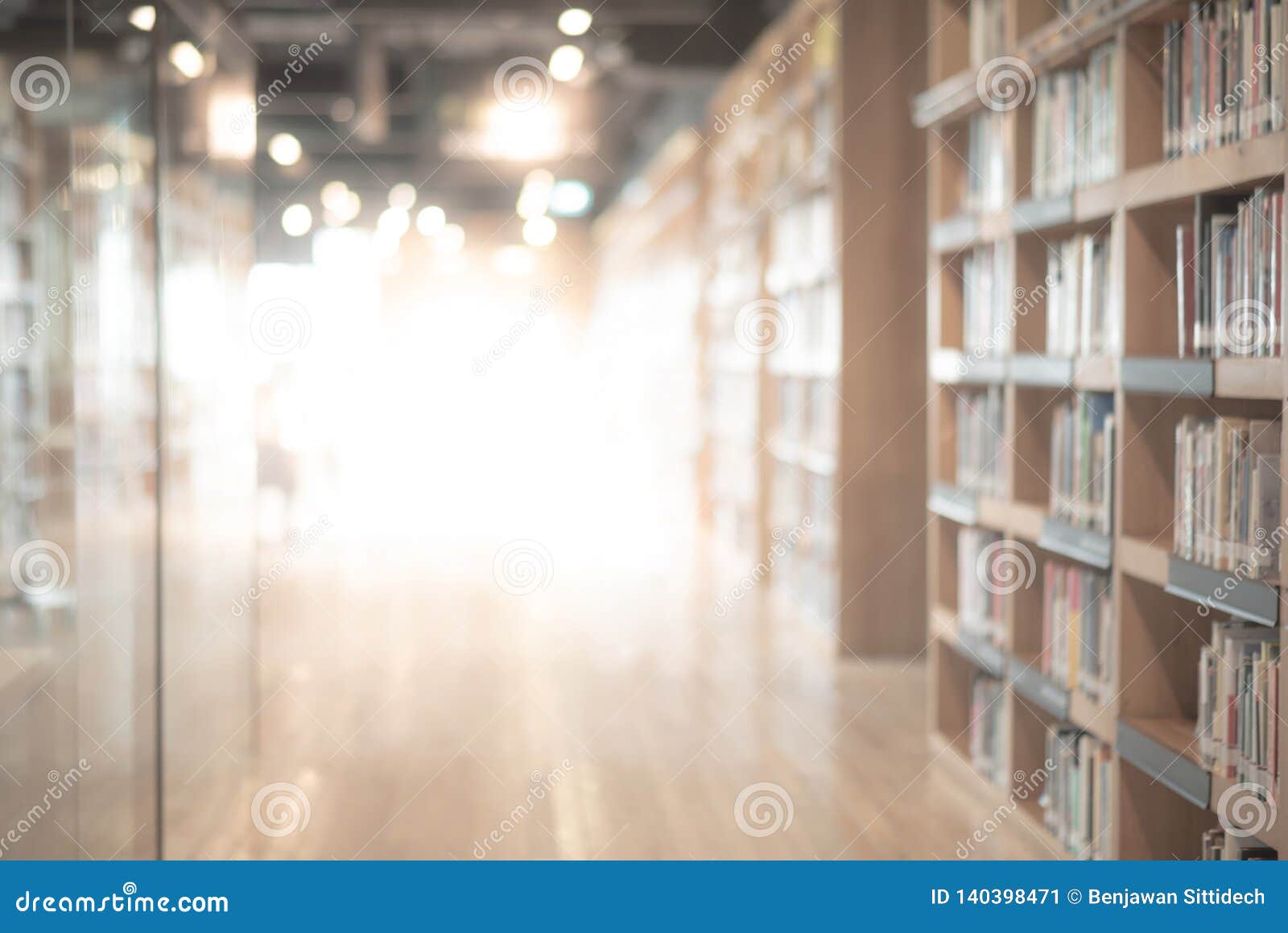 Abstract Blurred Public Library Interior Background Stock Image - Image ...