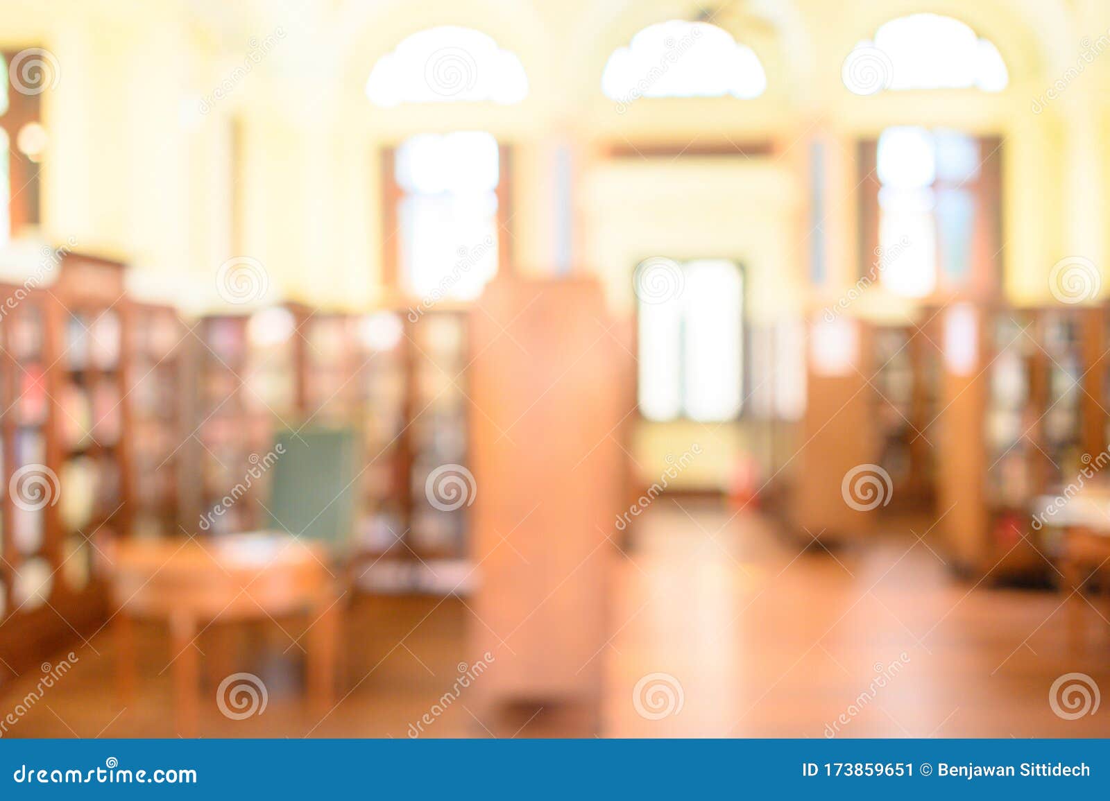 Abstract Blurred Public Library Interior Background Stock Image - Image ...