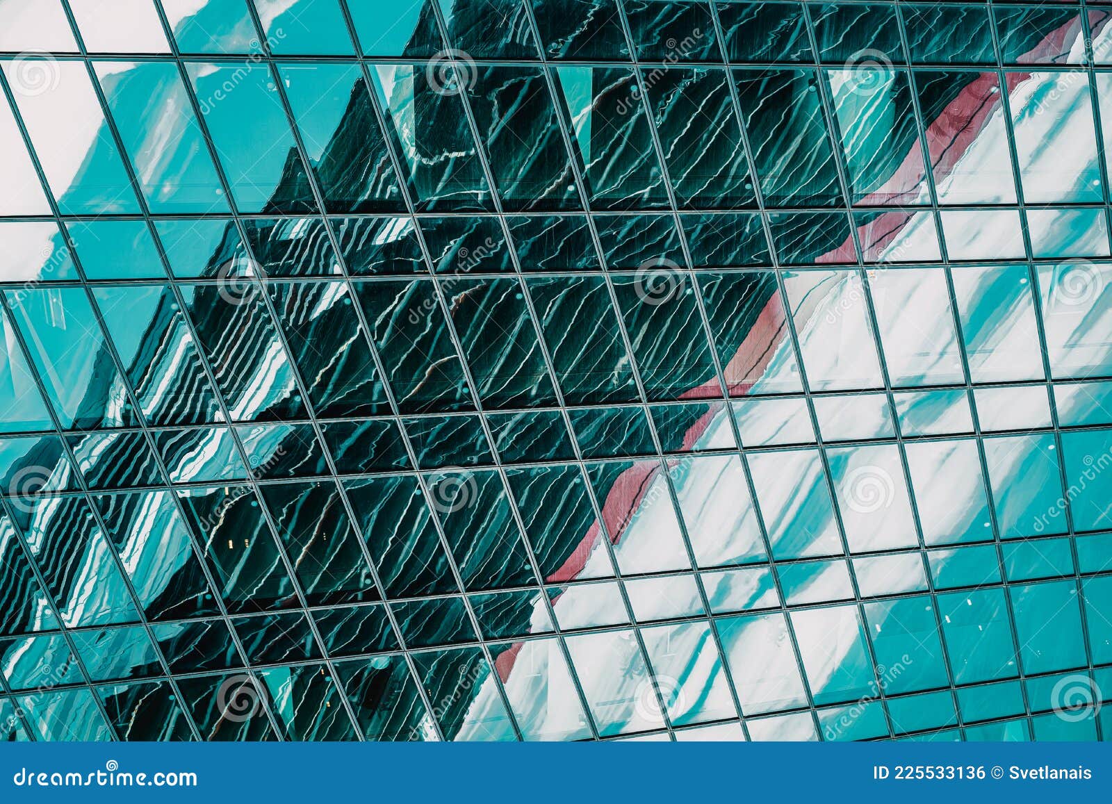 Abstract Blurred Reflection in Facade of Modern Building, Pattern of ...