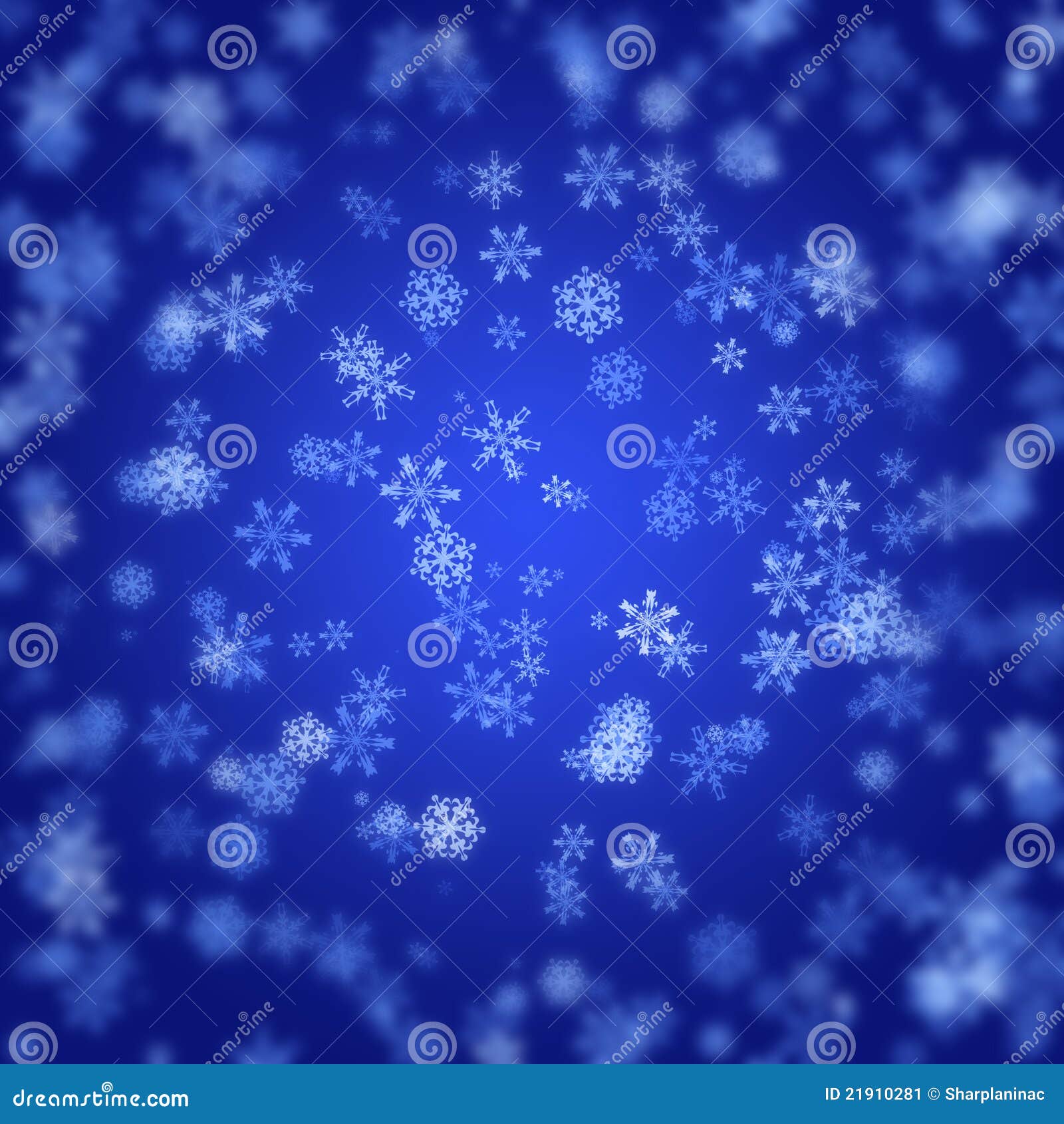 Abstract Blurred Snowflakes Background Stock Illustration ...