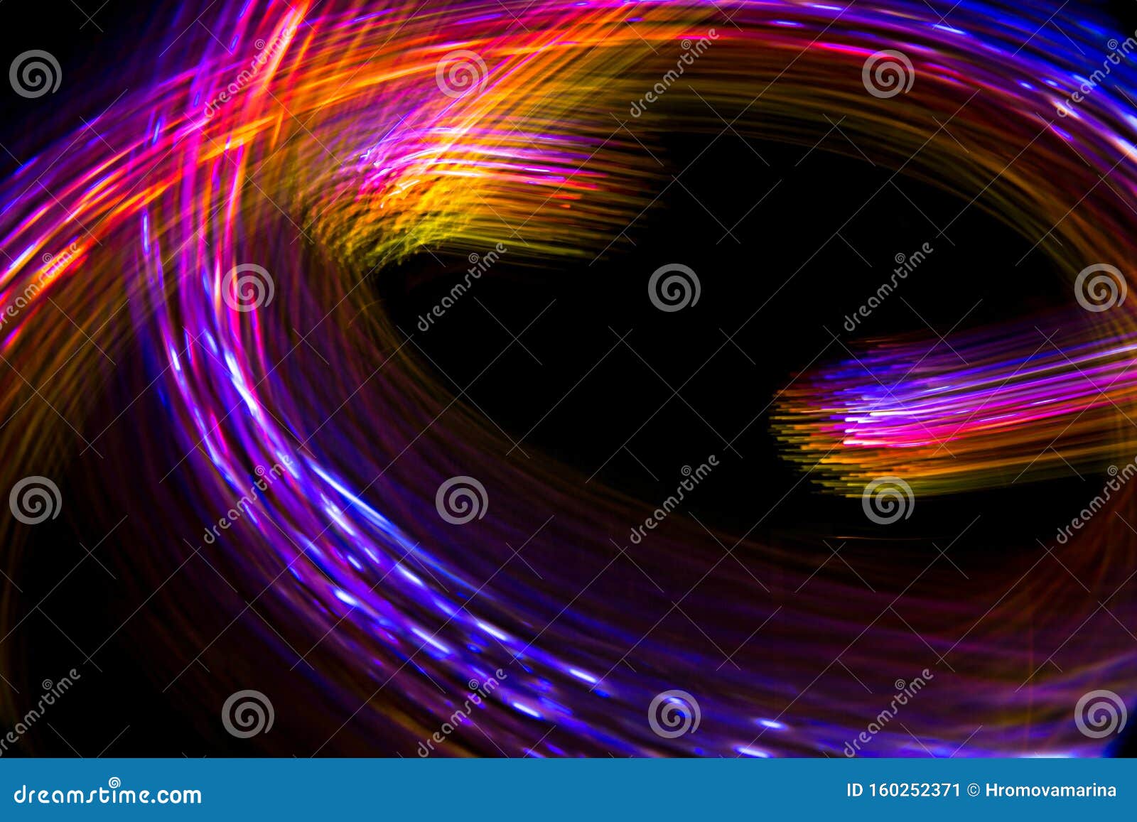 Abstract Blurred Space Comet, Multi-colored Light Lines Stock Image ...