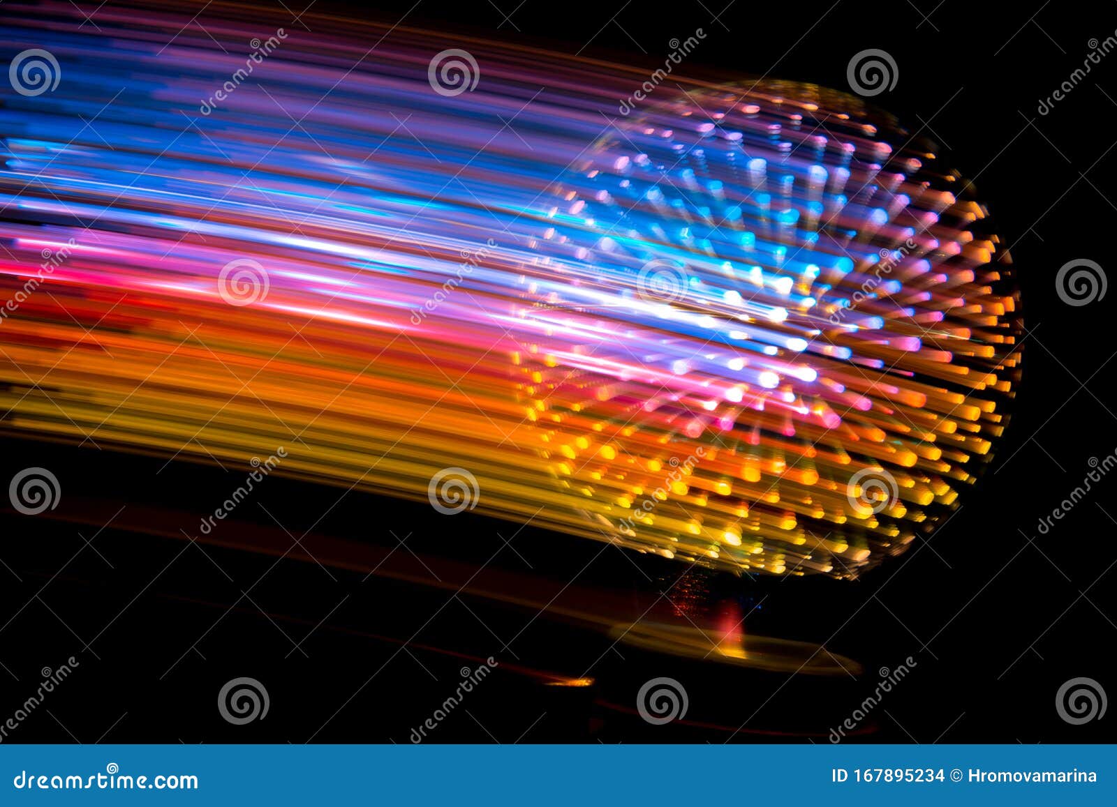 Abstract Blurred Space Comet, Multi-colored Light Lines Stock Photo ...