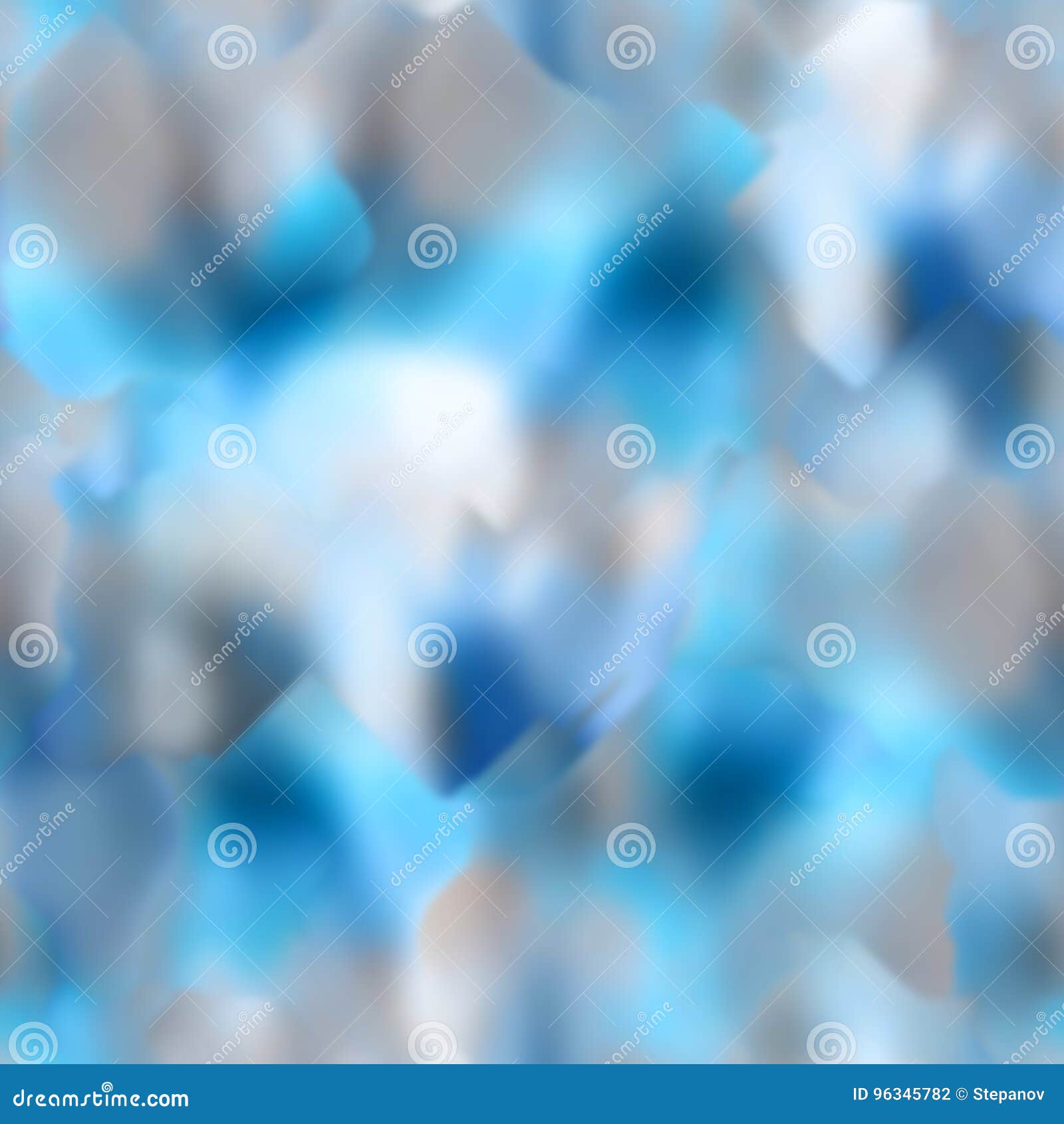 Abstract Blurred Spots Seamless Pattern. Celestial Blue Background ...