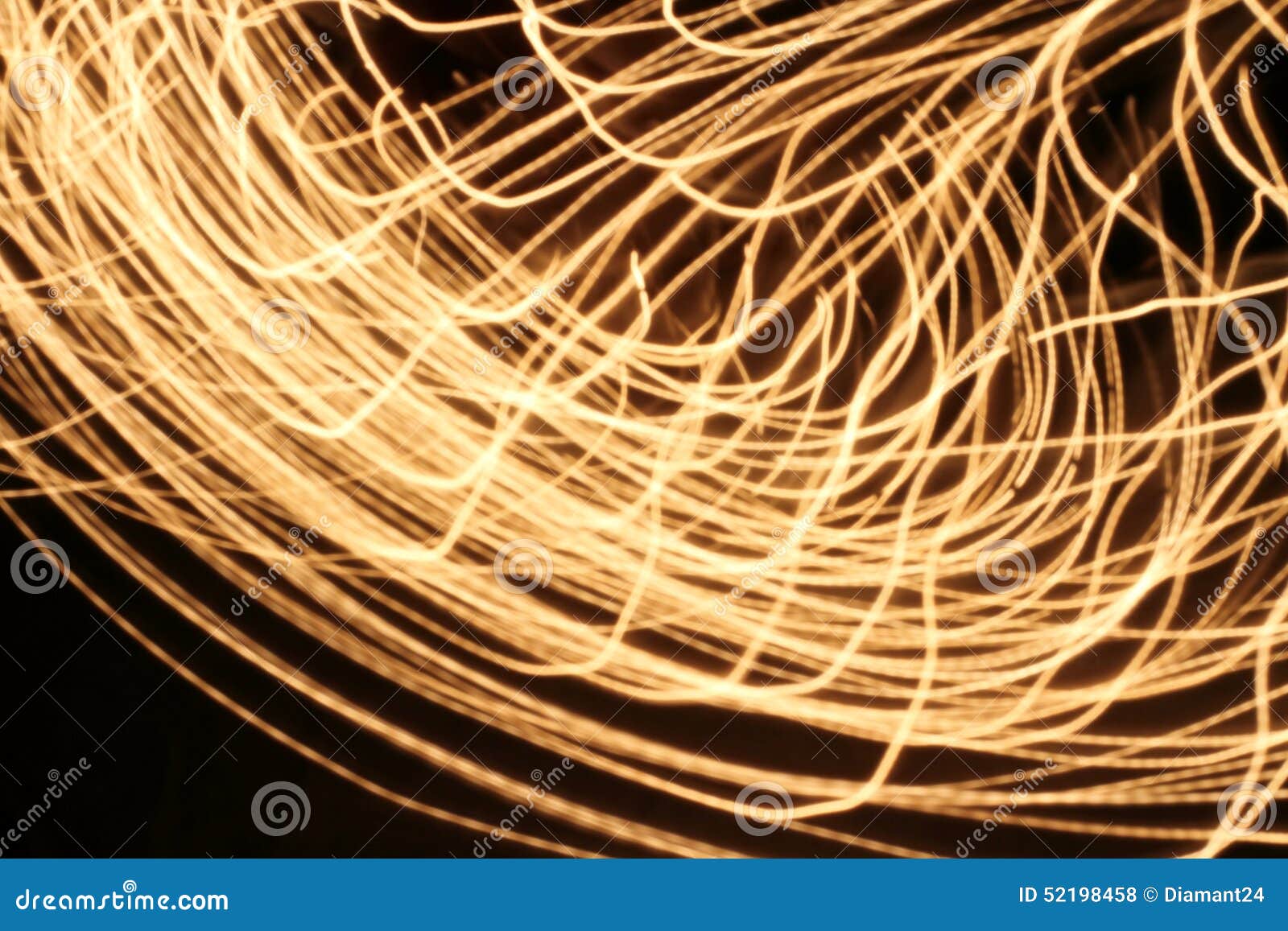 Abstract Blurred Swirl Light Lines on Dark Background Stock Photo ...