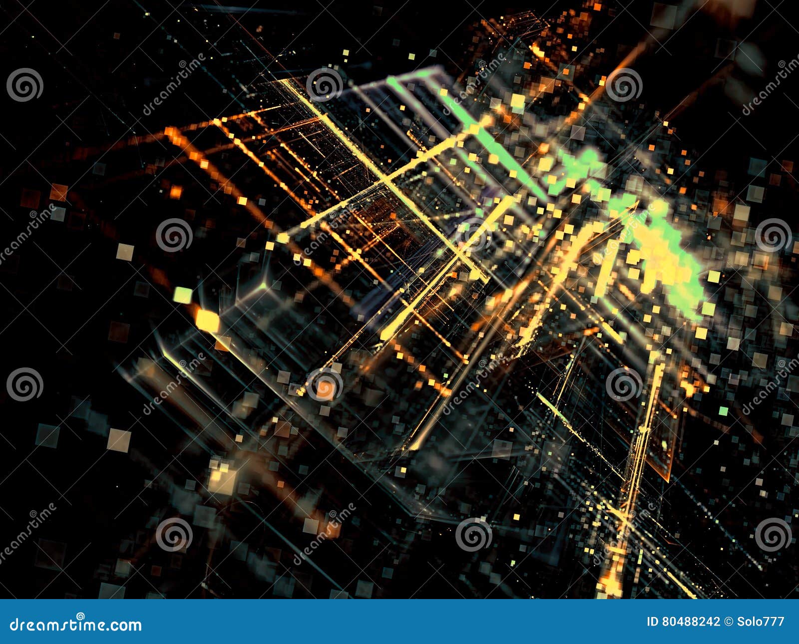 Abstract Blurred Tech Background - Digitally Generated Image Stock ...