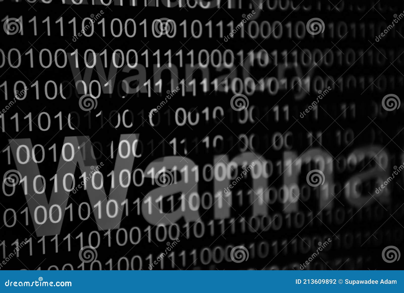 Abstract Blurred Tech Digital Data Transfer Numerical Continuous Code in Green Colorwith Red ...