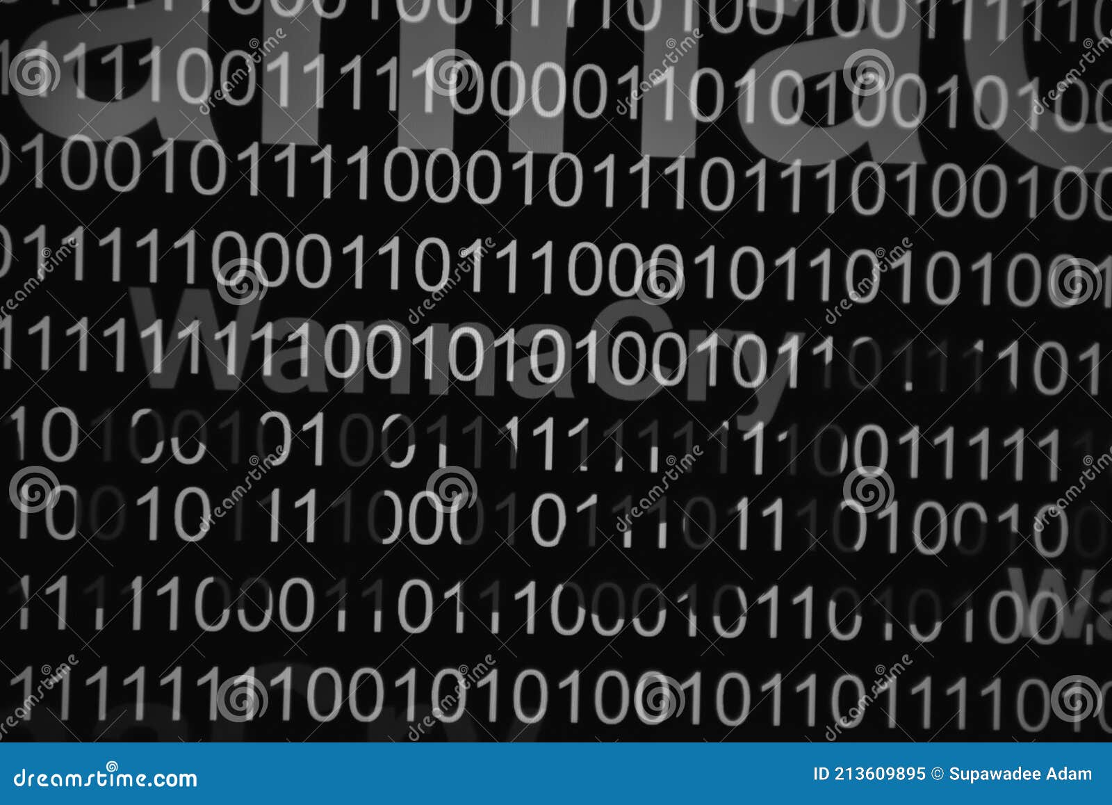 Abstract Blurred Tech Digital Data Transfer Numerical Continuous Code in Green Colorwith Red ...