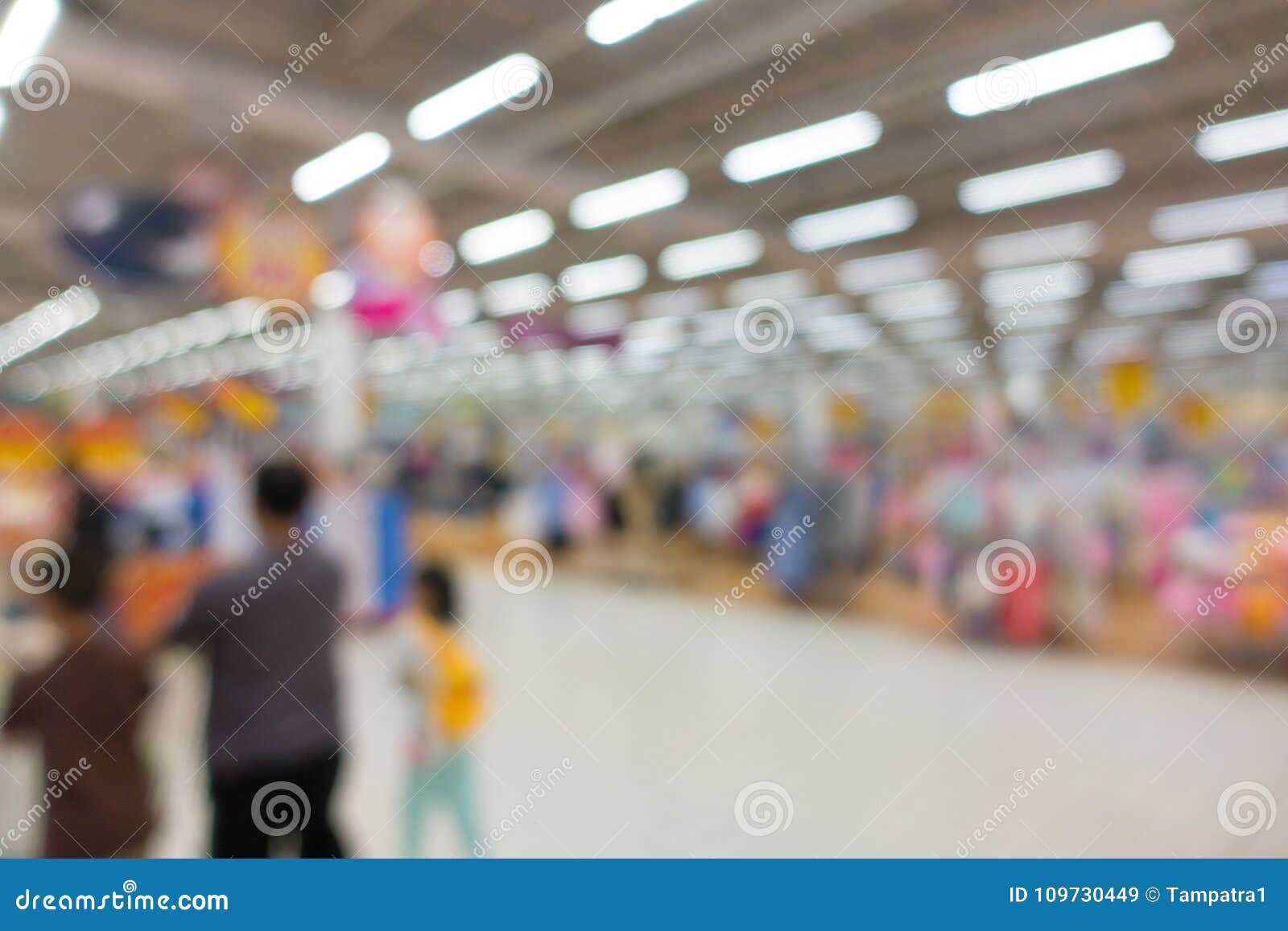Abstract Blurry Background of Retail Shops in Shopping Mall Stock Image ...