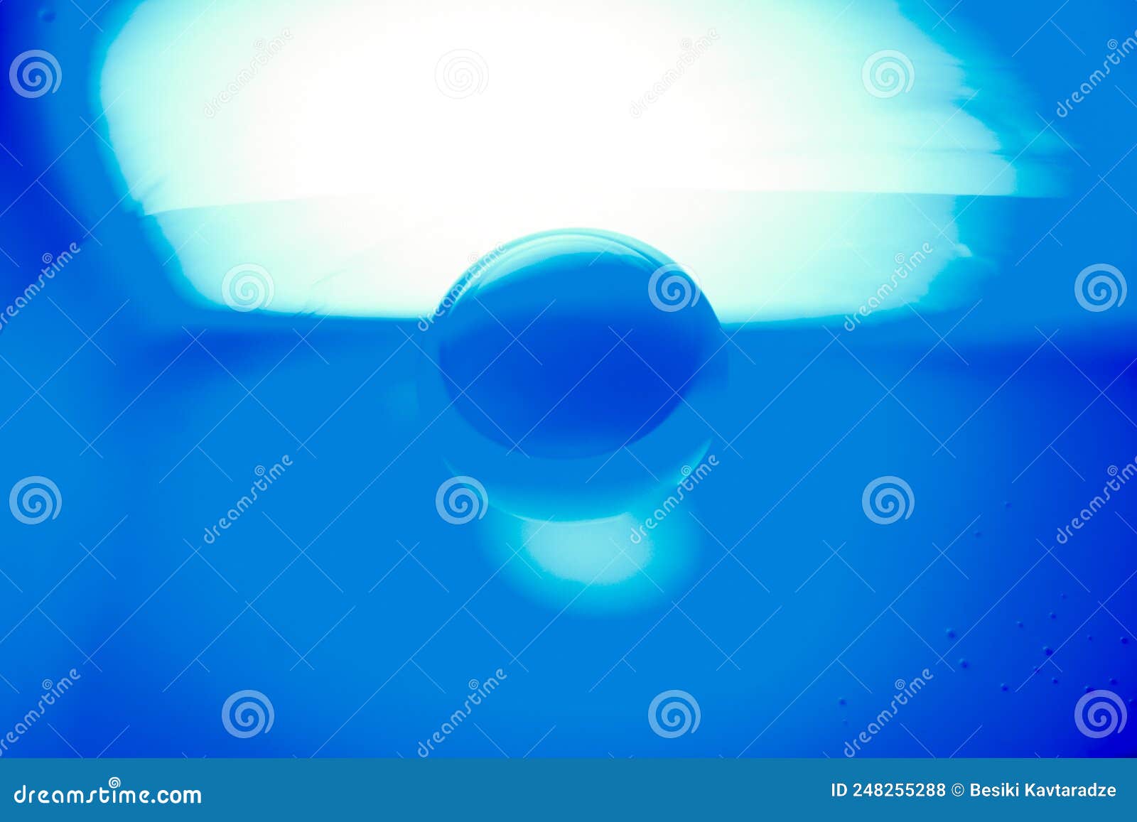 Lens ball in abstract blue stock photo. Image of light - 248255288